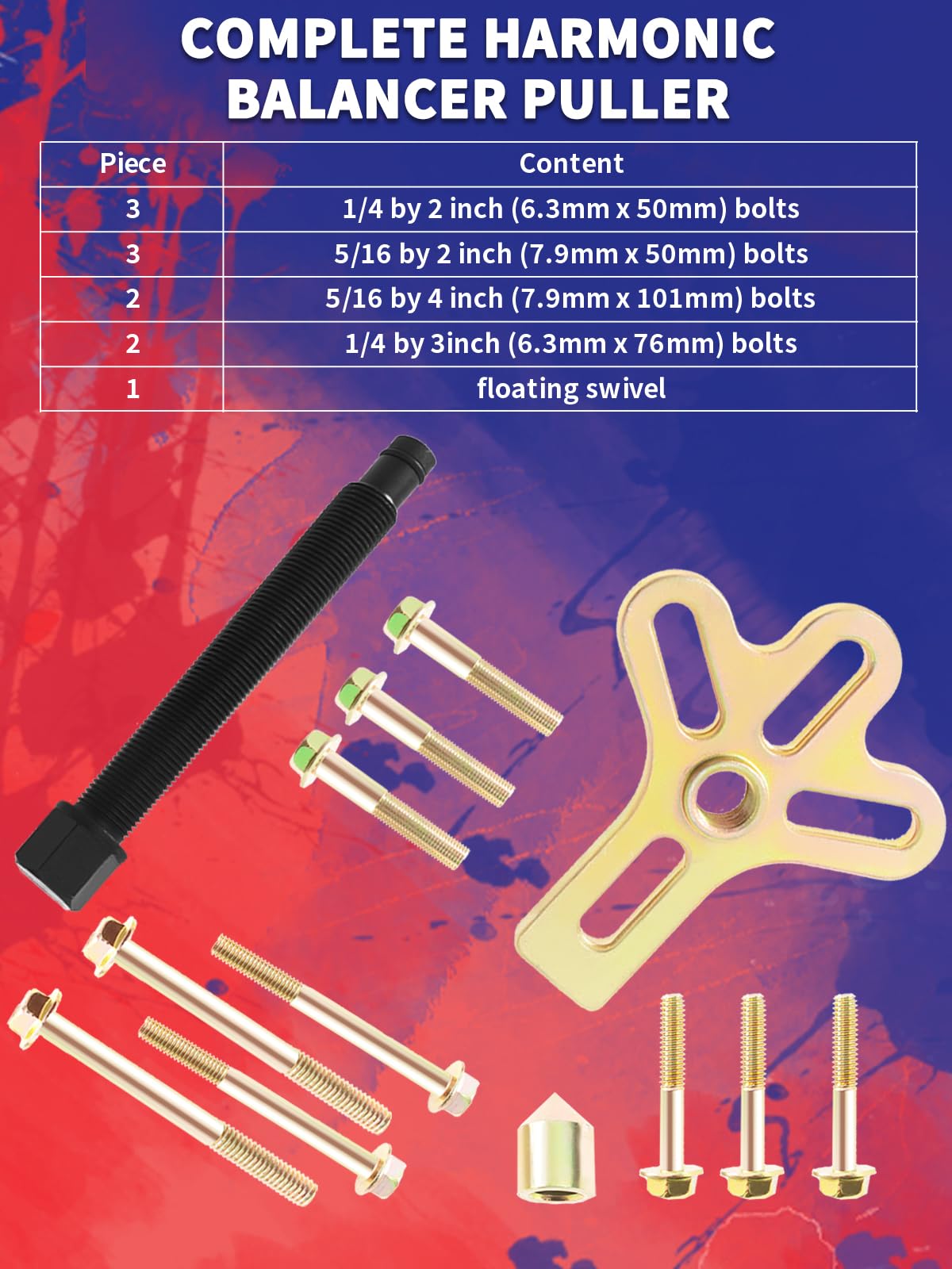 Snapklik.com : Steering Wheel Puller 13pc Flywheel Puller Crankshaft ...