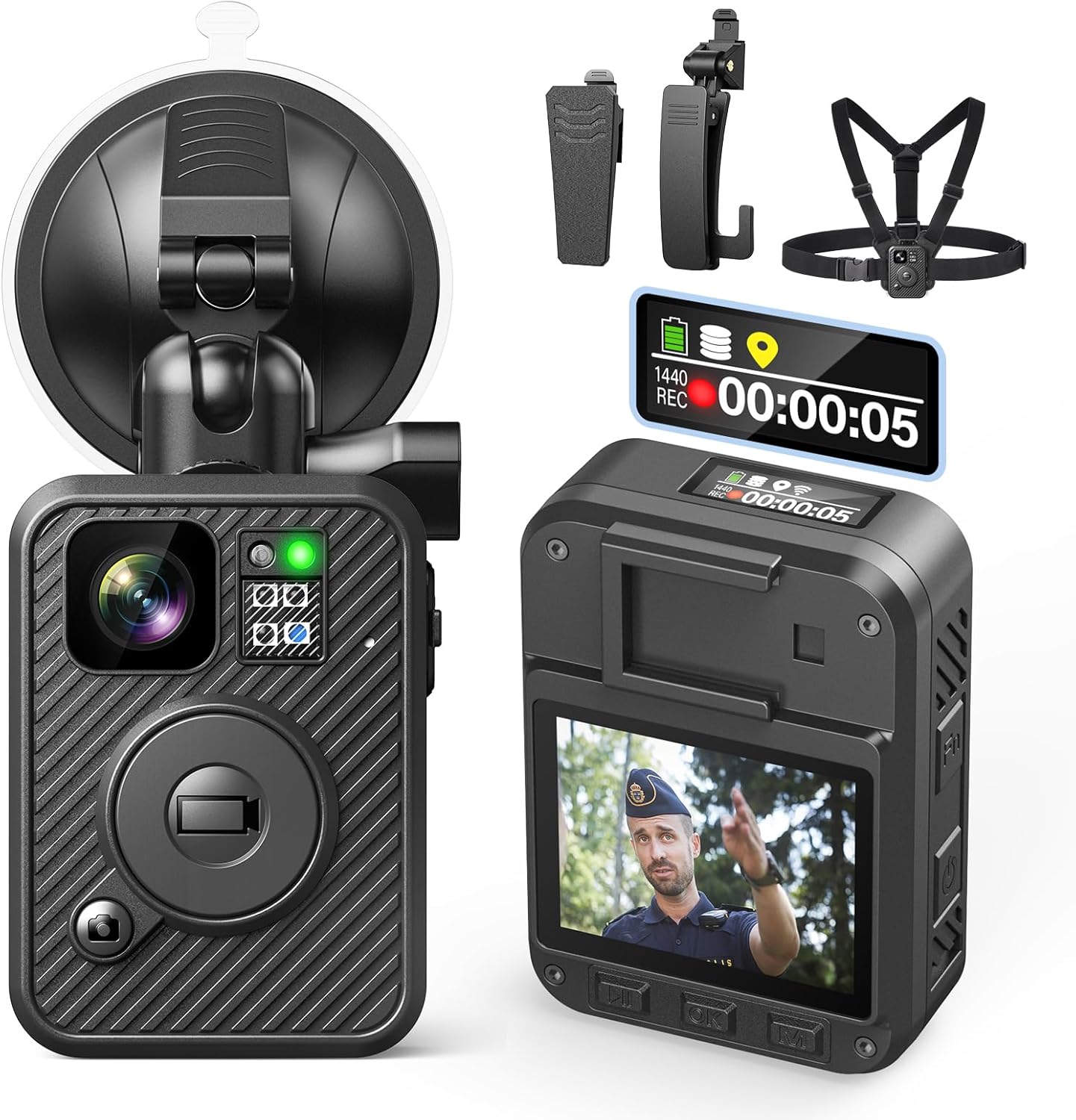 Amazon.com: BOBLOV F2 Body Camera with Dual-Screen, 256G Body Worn ...