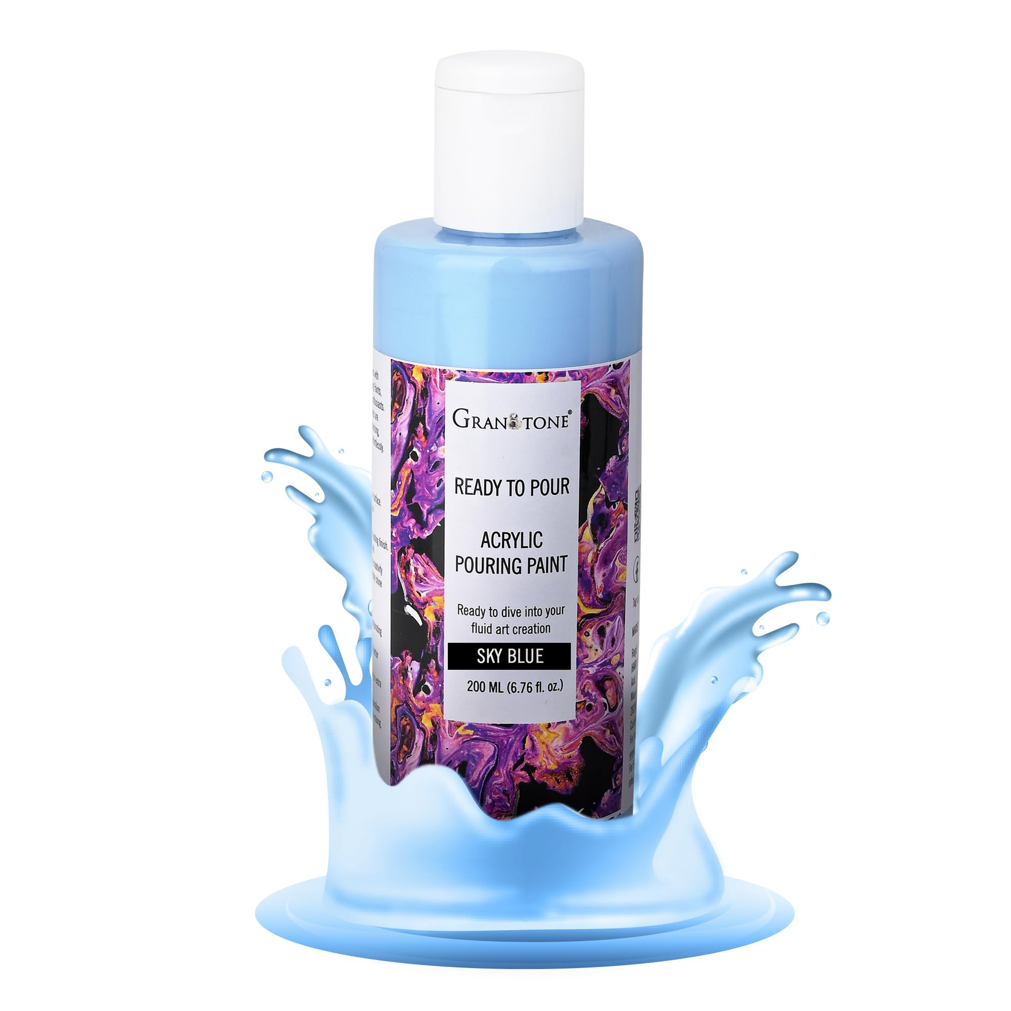 Snapklik.com : Premium Acrylic Pouring Paint Sky Blue Colour 6.76 Fl Oz ...