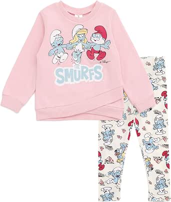 Amazon.com: The Smurfs Crossover Fleece Sweatshirt and Pants Outfit Set ...