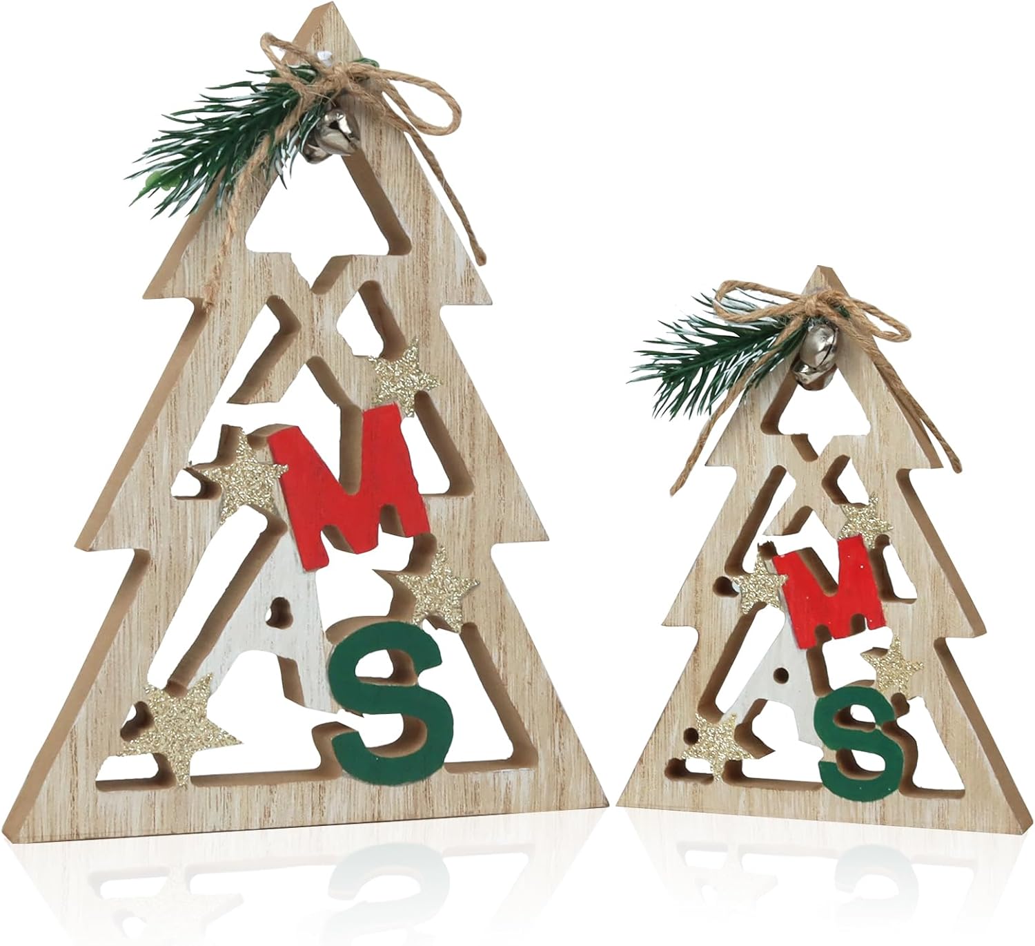 Amazon.com: Merry Christmas Sign Christmas Tree Decorations Farmhouse ...