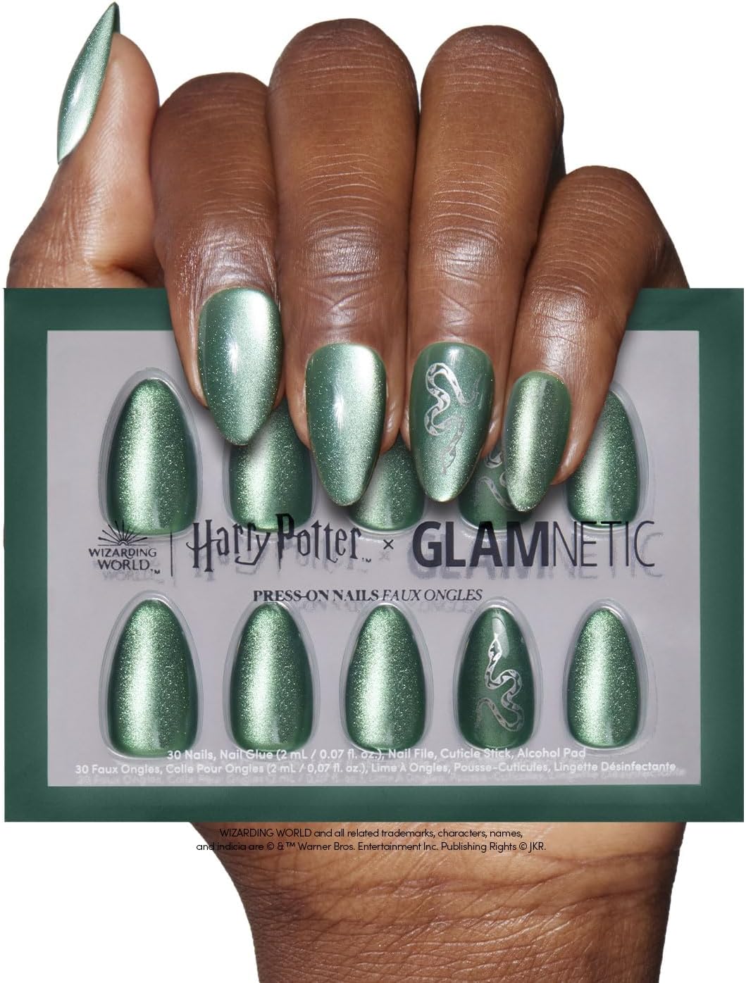 Amazon.com: Harry Potter™ x Glamnetic Press On Nails - Slytherin ...