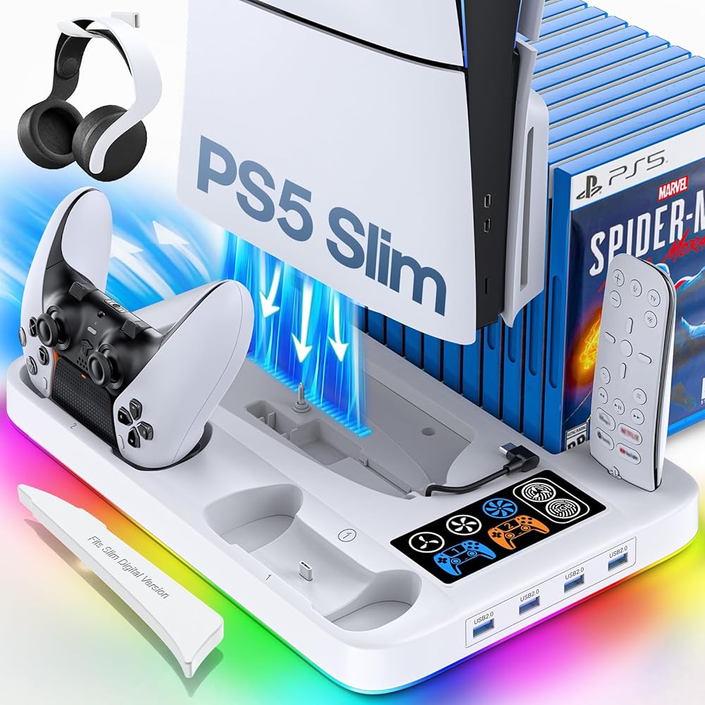 $7/mo - Finance PS5 Slim Cooling Stand for 2023 PS5 Slim Disc & Digital ...