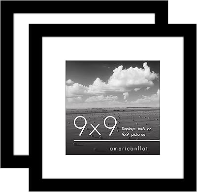 Amazon.com - NDUFOA 8x8 Picture Frame Set of 2, Display Photo 4x4 with ...