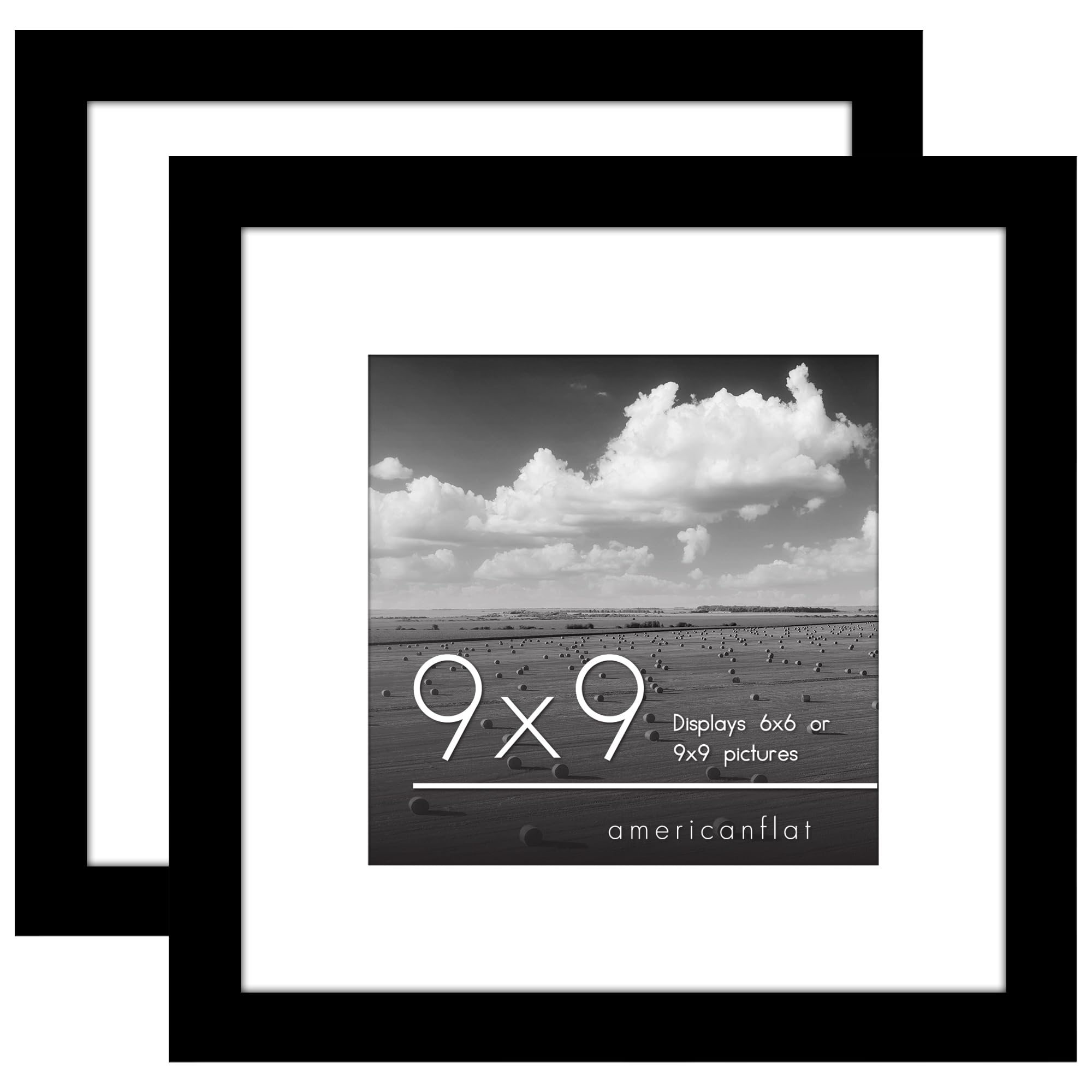 Amazon.com - Americanflat 9x9 Picture Frame with Polished Plexiglass ...