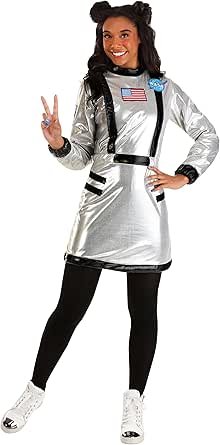 Amazon.com: Adult Astronaut Costume Dress, Intergalactic Space Suit ...