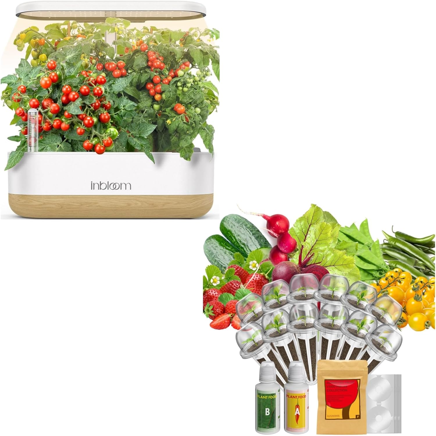 Amazon.com: inbloom Hydroponics Growing System 12 Pods White and Fruit ...