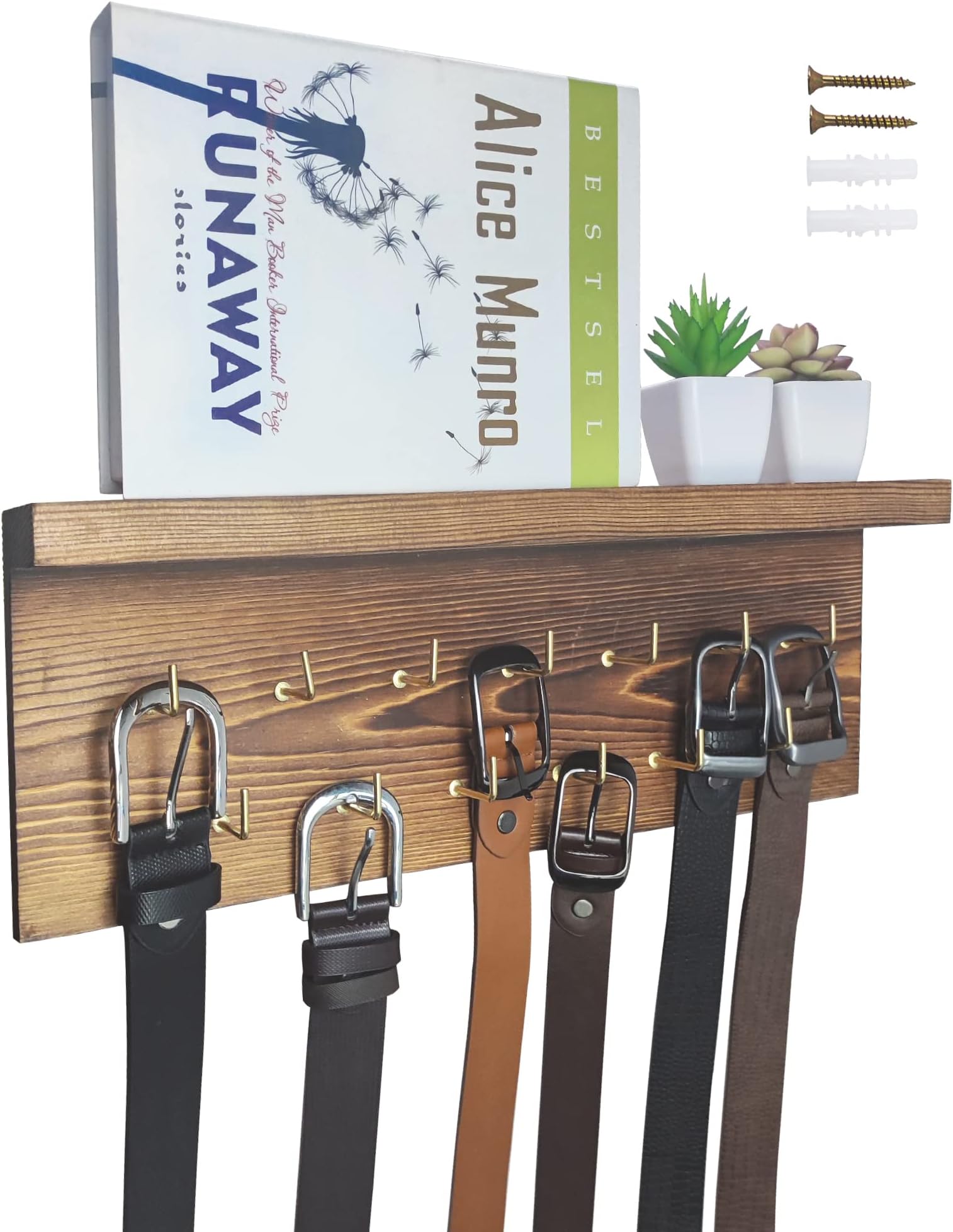 Amazon.com: Hlimior Belt Organizer Rack with Shelves - Holds Over 28 ...