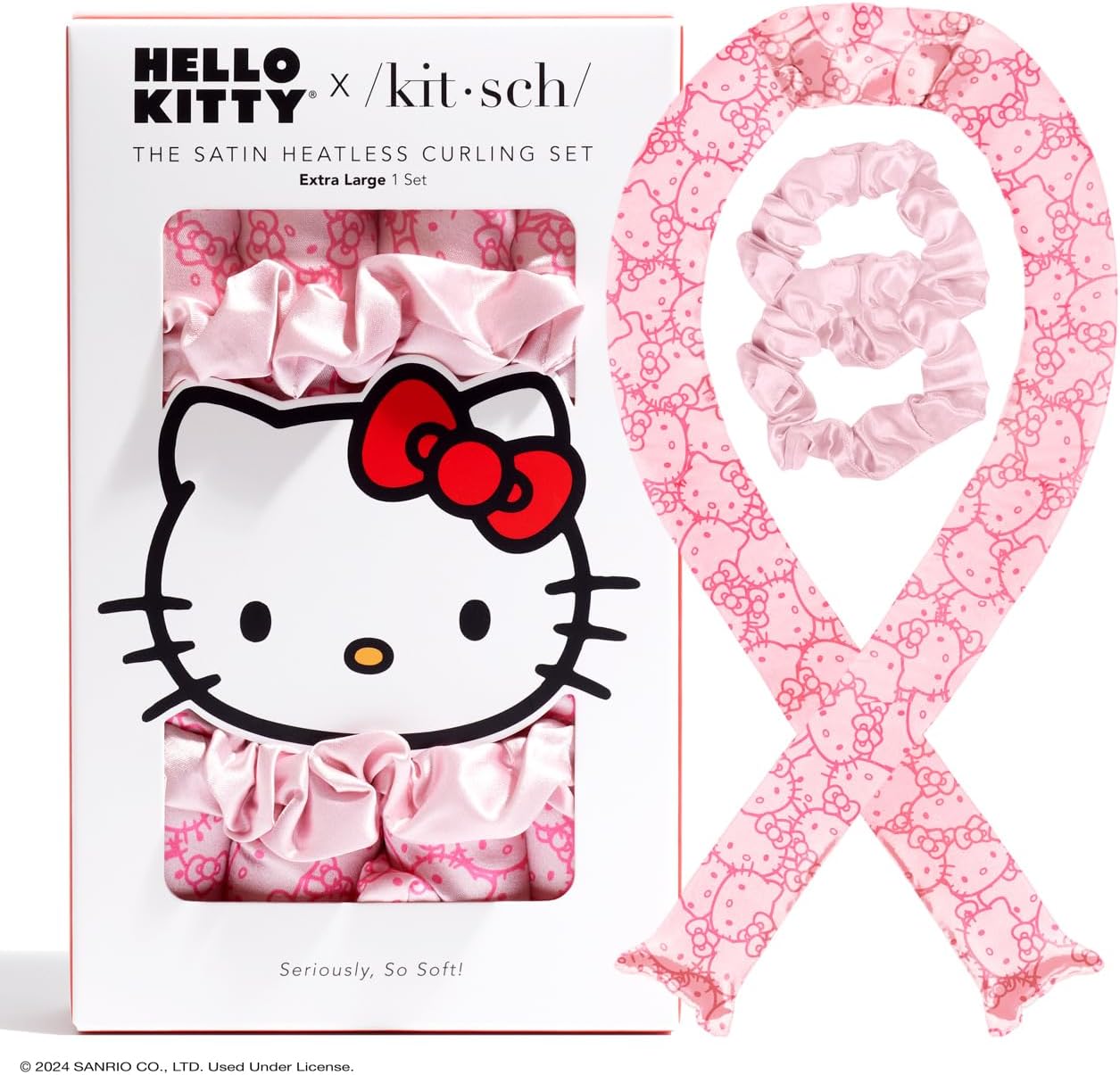 Hello Kitty x Kitsch Satin Heatless Curling Set XL - Overnight Hair ...