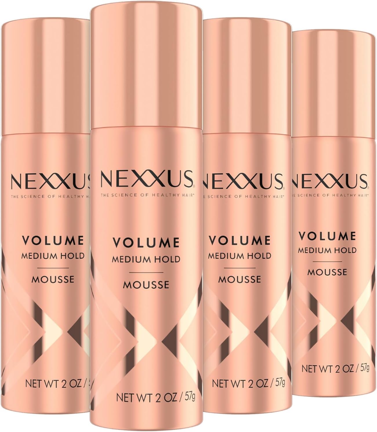 Amazon.com: Nexxus Travel Mousse, Volume Medium Hold 4-Pack – 72-Hour ...