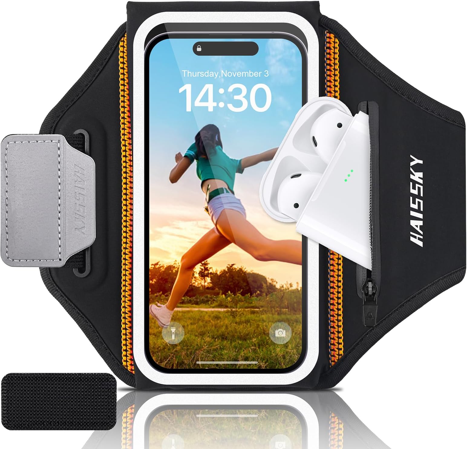 Amazon.com: Armband with Airpods Pocket Cell Phone Armband for iPhone ...