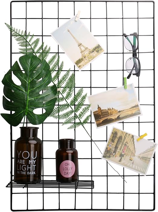 CA Painted Wire Wall Grid Panel, Multifunction Photo Hanging Display ...