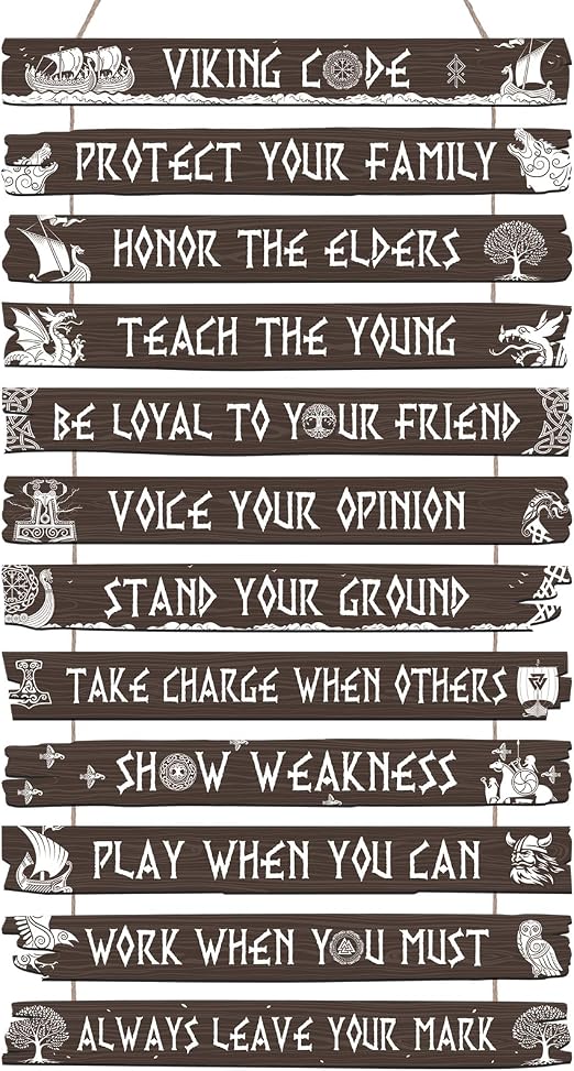 Amazon.com: Thinkday Viking Decor Pagan Nordic Sign Viking Gifts for ...