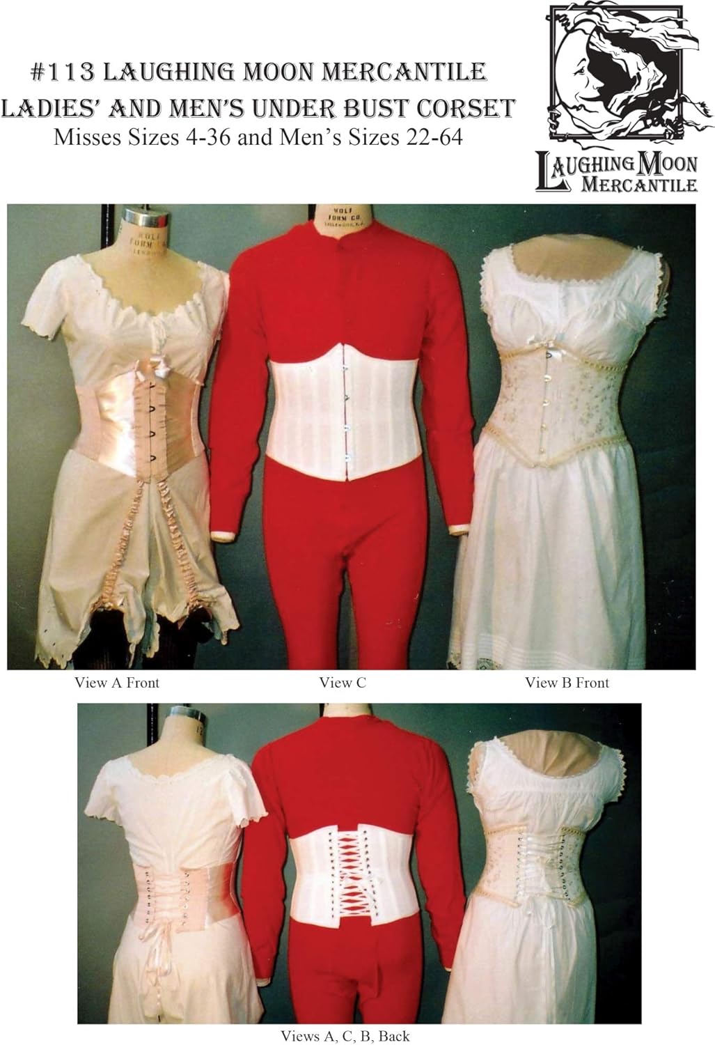 Amazon | Victorian Underbust Corsets Pattern for Women and Men by ...