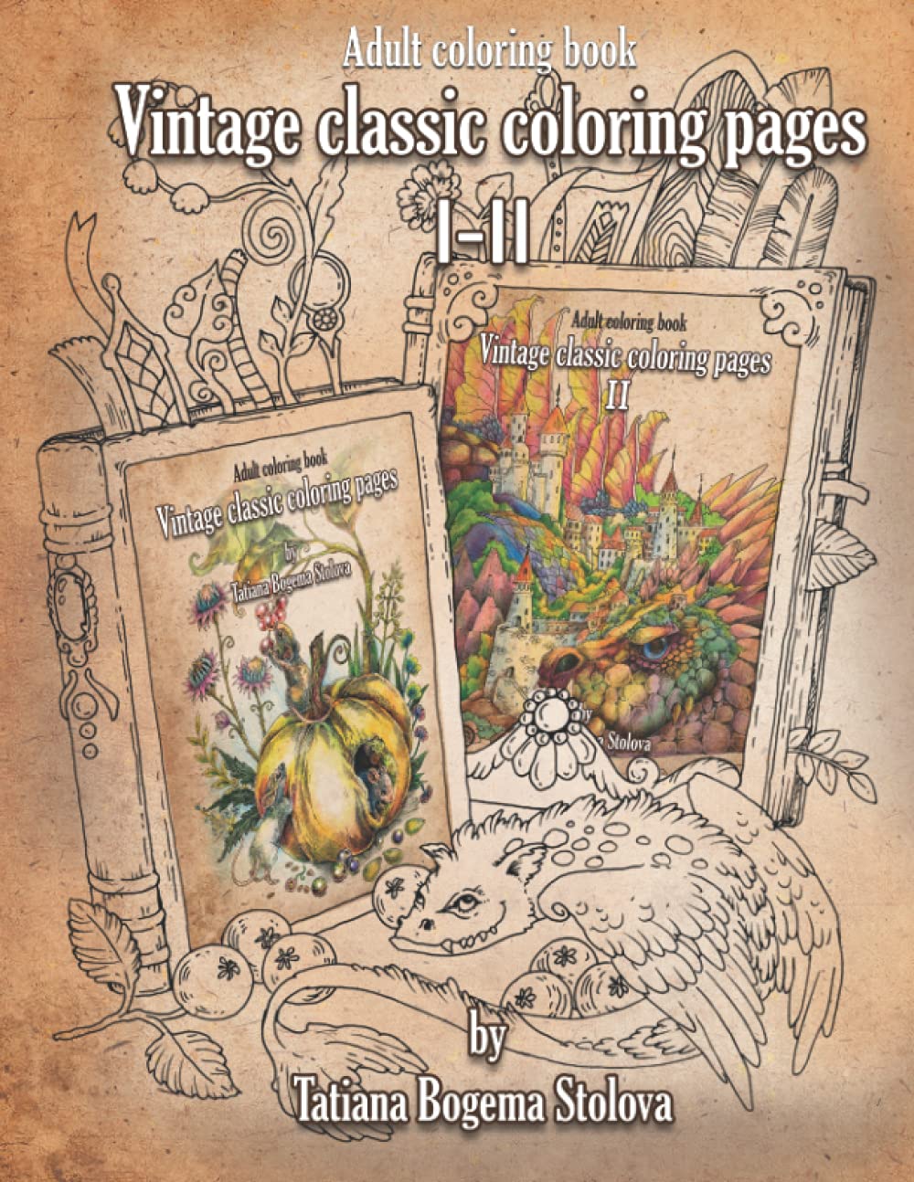 Amazon.com: Vintage Classic Coloring pages 1-2: Adult coloring book ...
