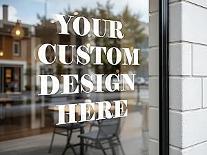 Amazon.com : Custom Window Lettering Decals, Business Sign Lettering ...