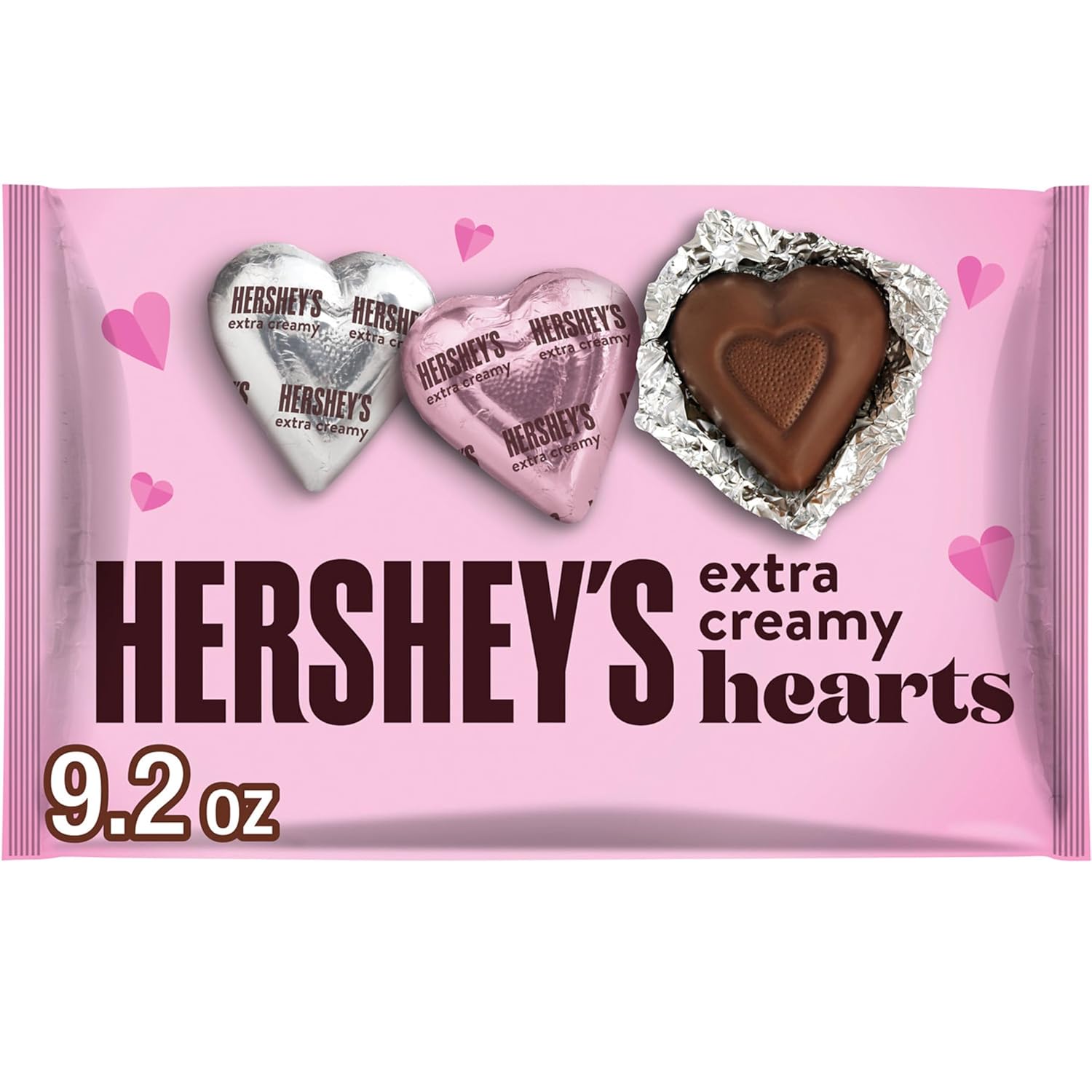 Brandclub - HERSHEY'S Milk Chocolate Hearts, Valentine's Day Candy Bag ...