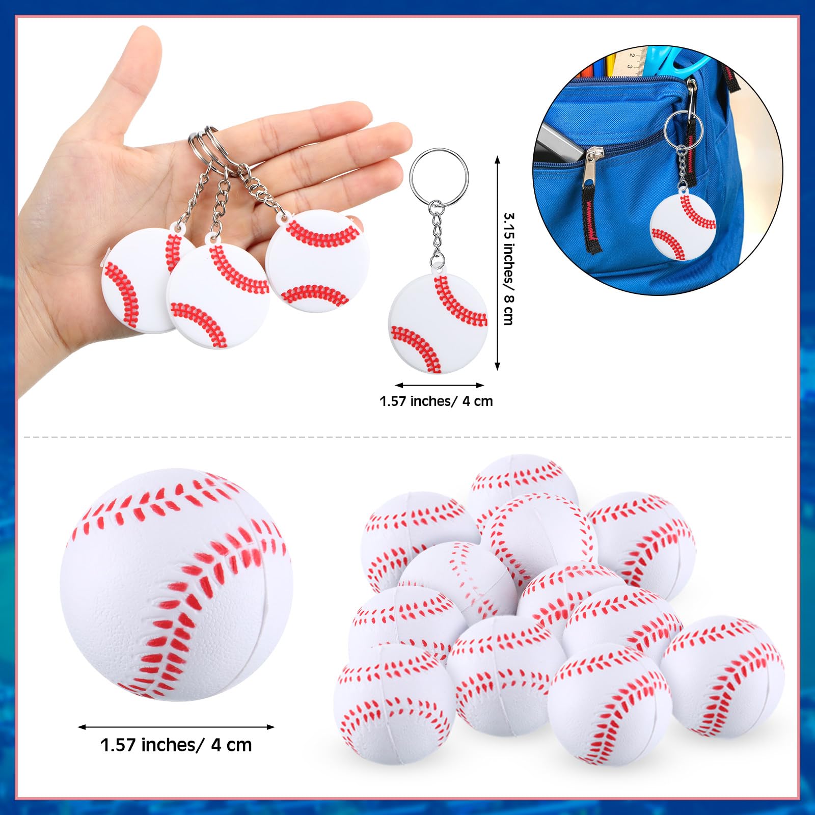 Snapklik.com : MiniInflat 48 Pcs Baseball Party Favors For Kids Include ...