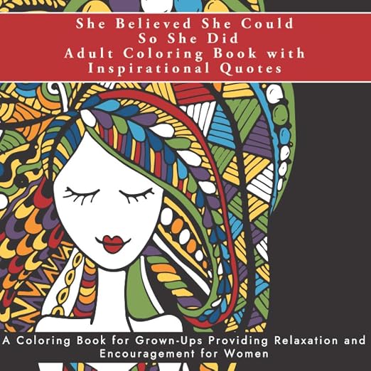 Amazon.com: She Believed She Could So She Did Adult Coloring Book with ...