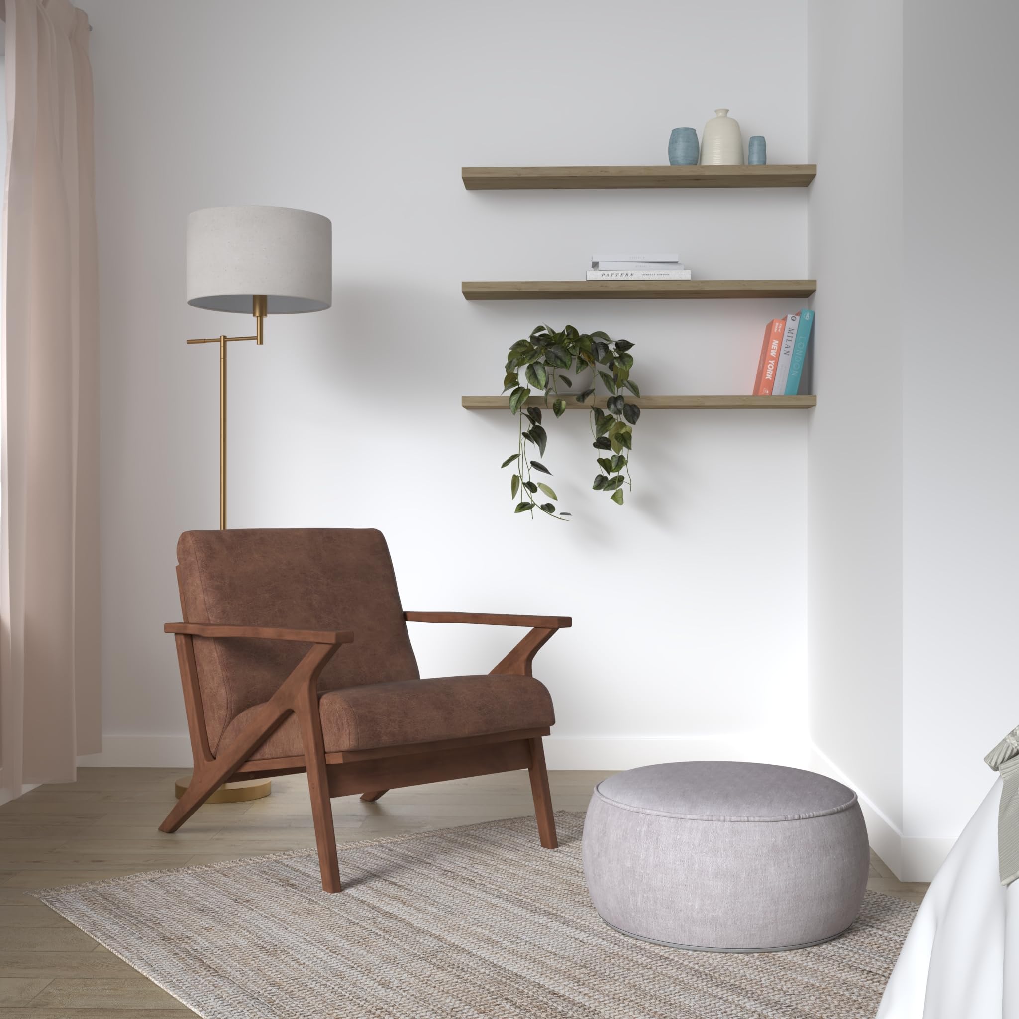 Omax Decor Zola Mid Century Modern Accent Chair Arm Chair, Livin 並行輸入品
