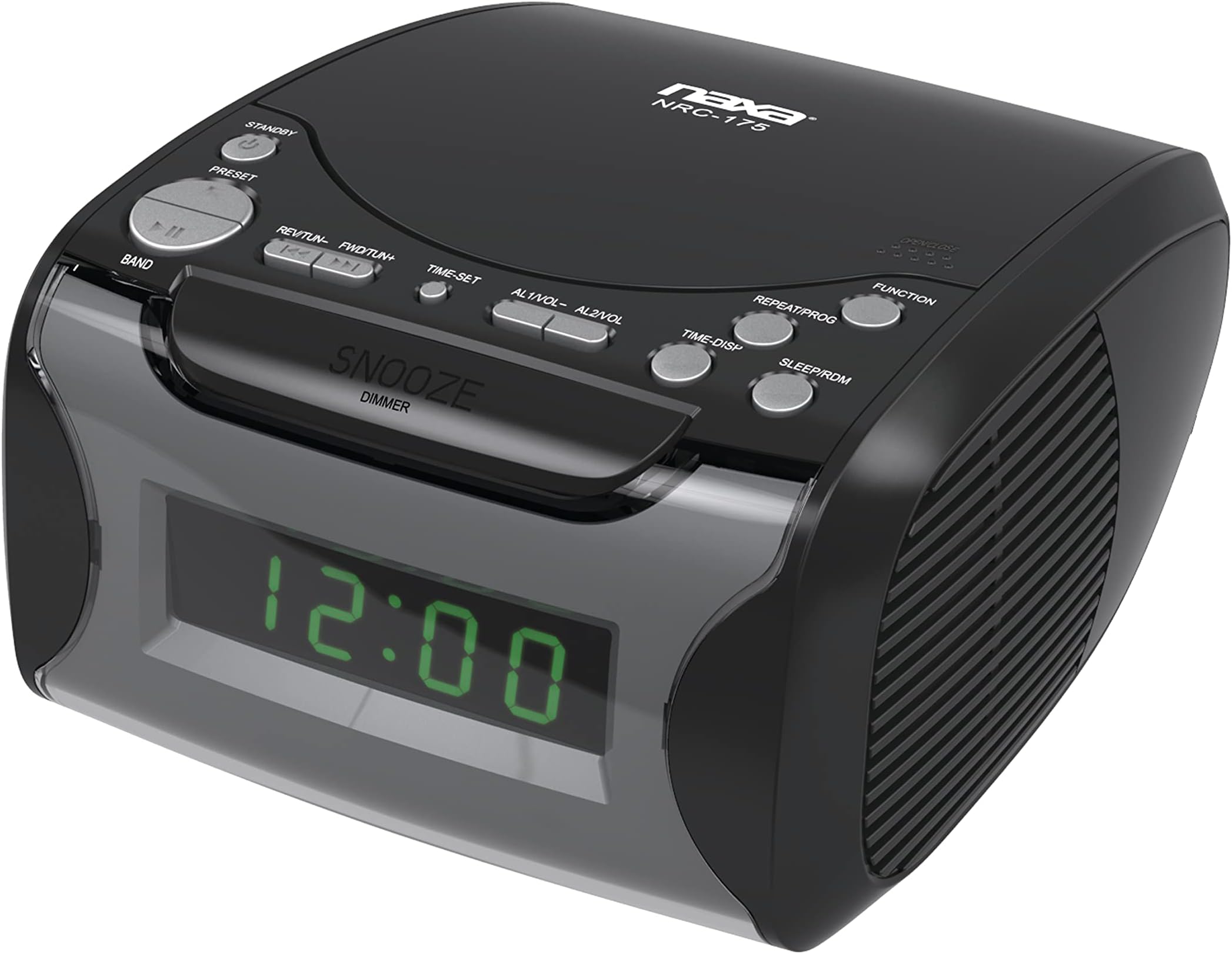 NAXA Electronics NRC-175 Digital Alarm Clock Tuning AM/FM Radio and CD ...