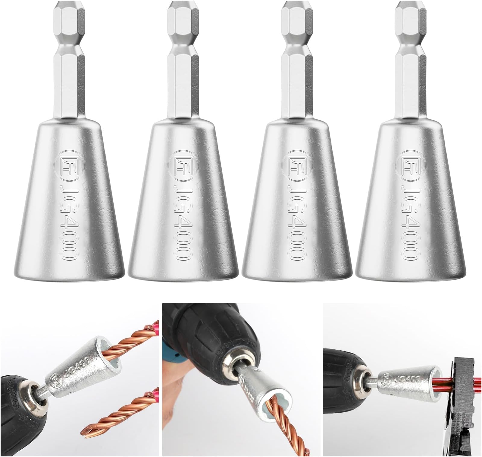 SUNKIM Wire Twisting Tool,Upgraded 2pcs Wire Twister for Drill 6mm Hex ...