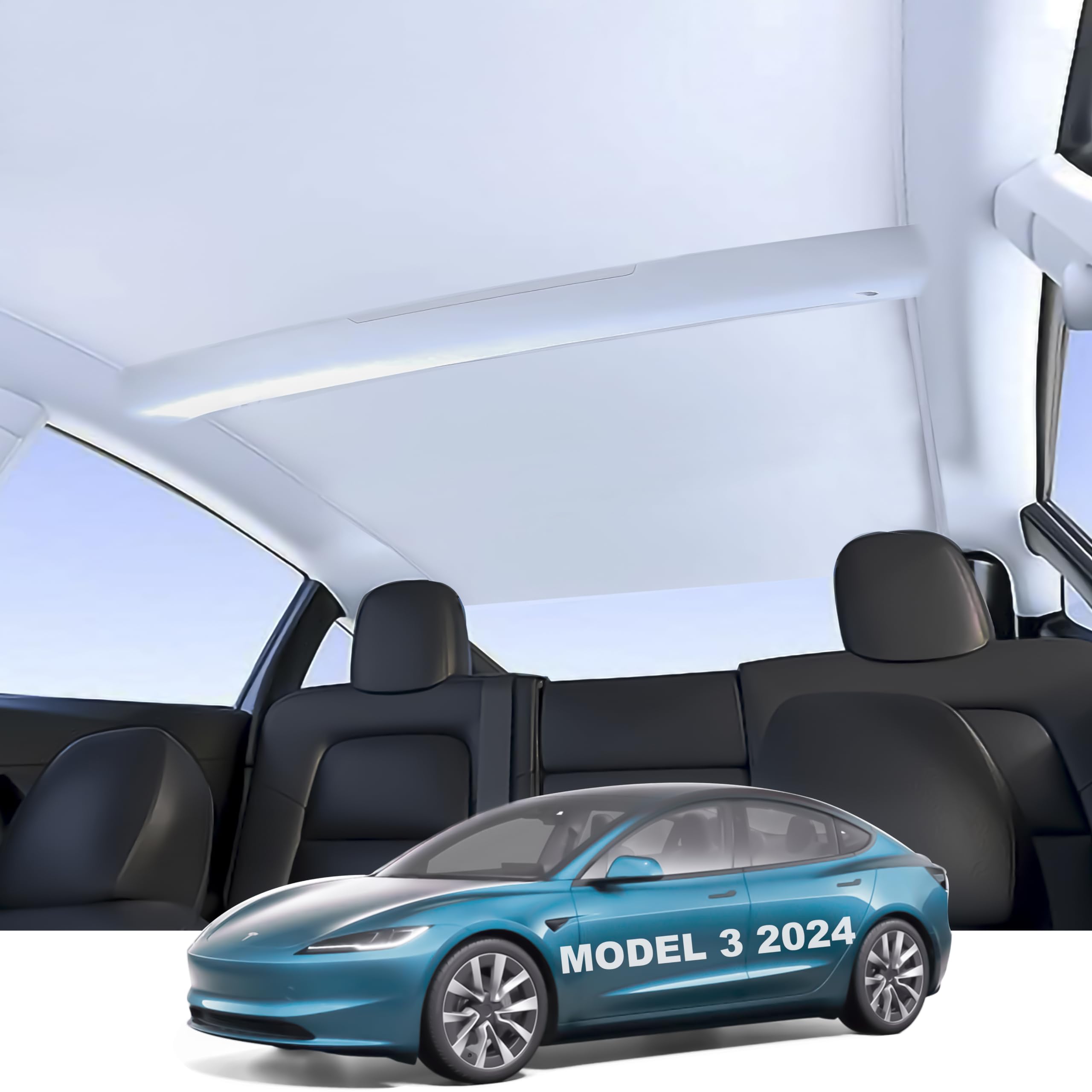 Amazon.com: Obaska Tesla Model 3 2024 Highland Roof Sunshade Pro, Anti ...