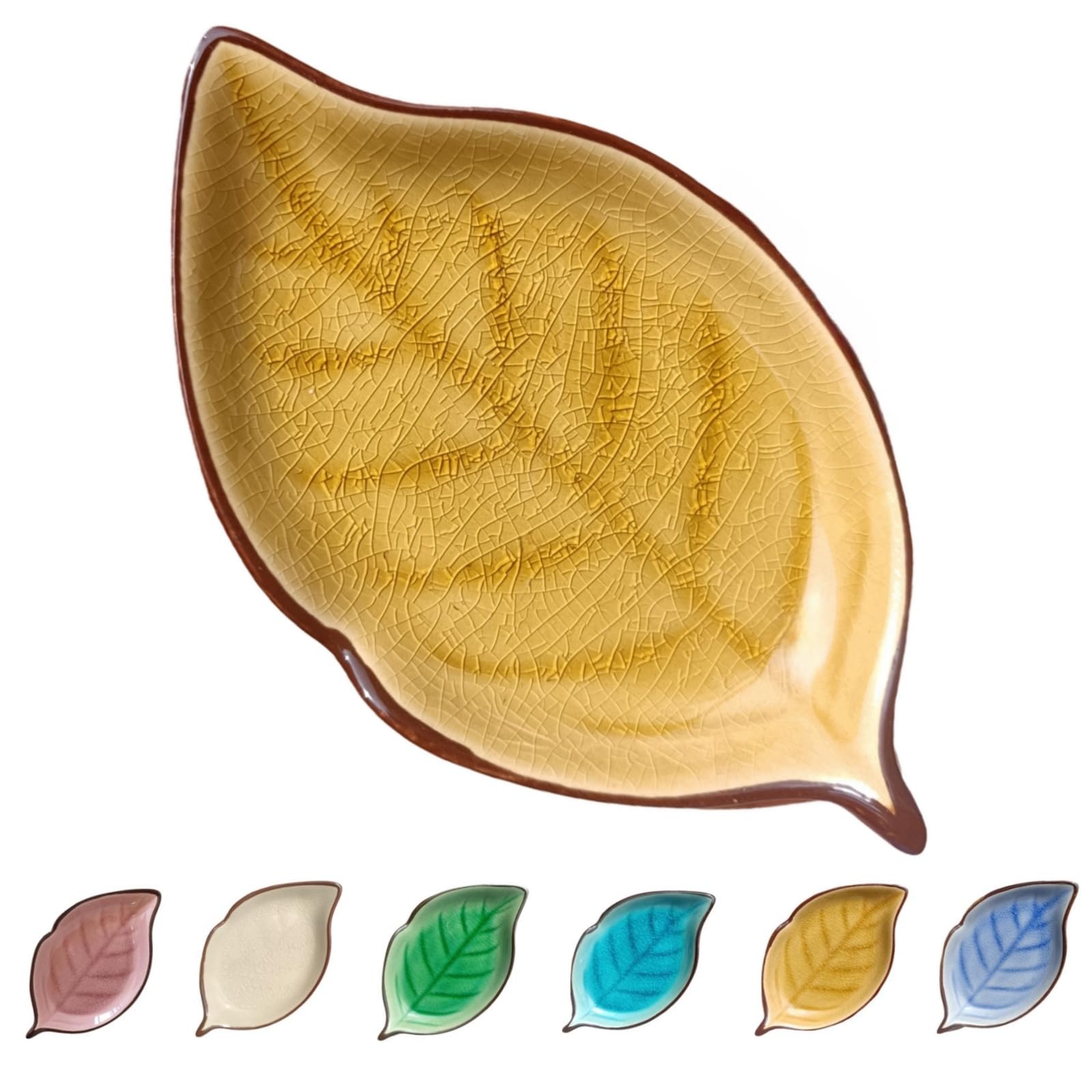 Amazon.com: Ceramic Spoon Rest for Stove Top, Ice Cracks Leaf Cute ...