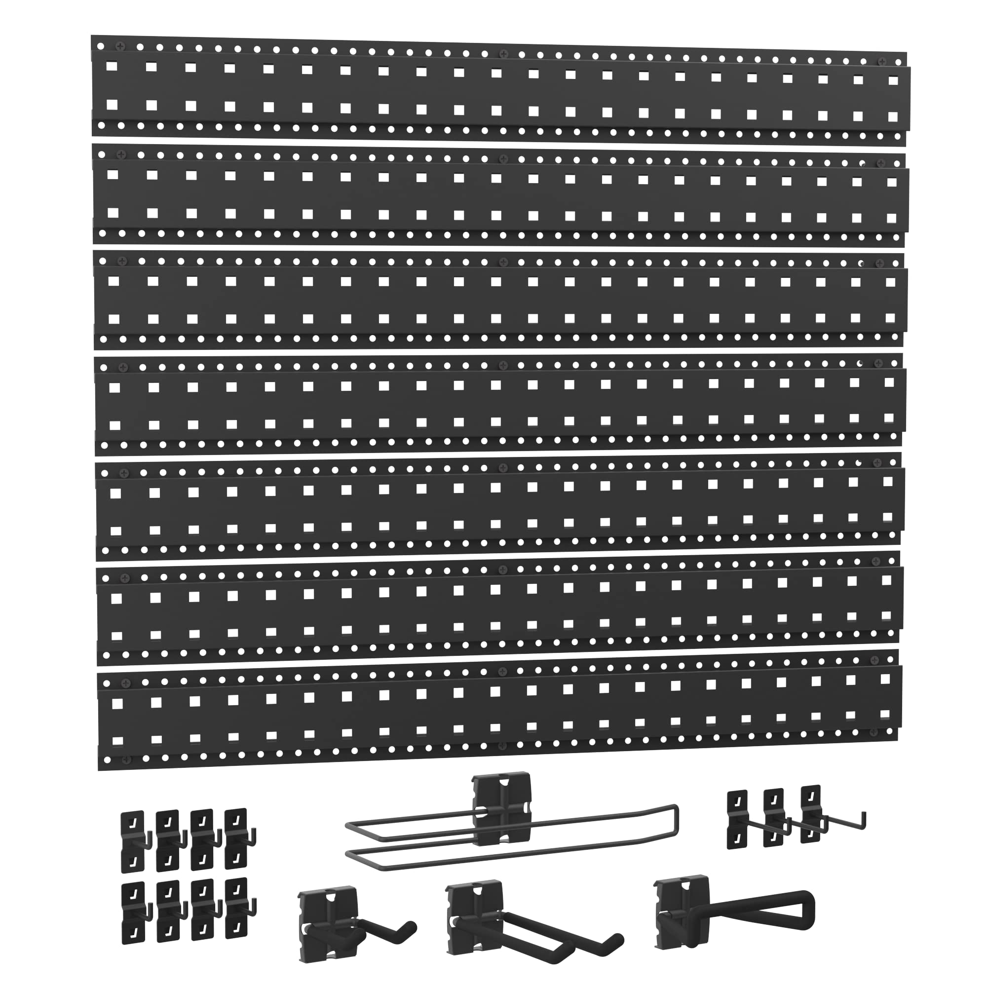 ClosetMaid ProGarage Slatwall Hang Track Kit, 33 in. W with Peg Board ...