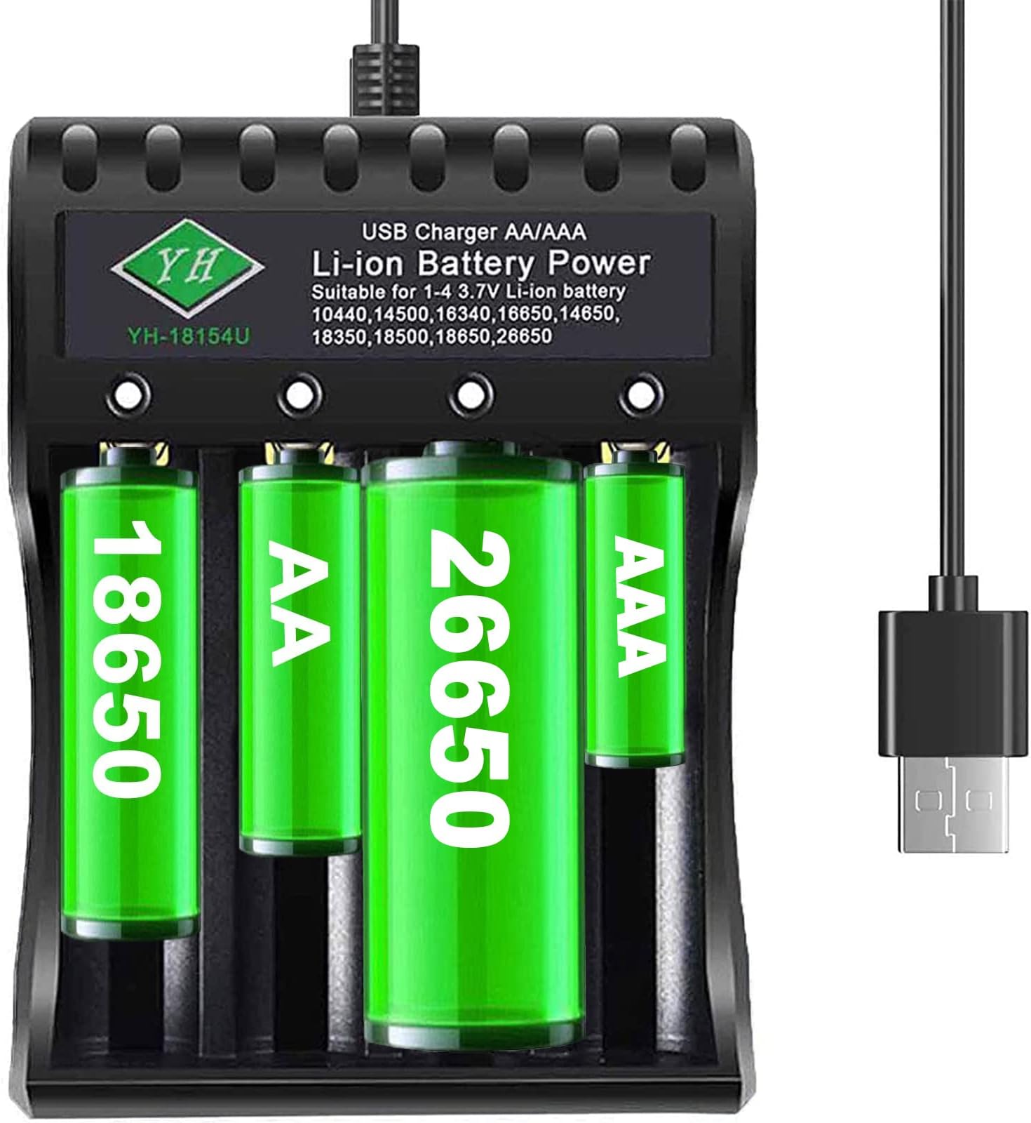 Amazon.com: 18650 battery Charger 4 Separate Universal Charger for 3.7V ...