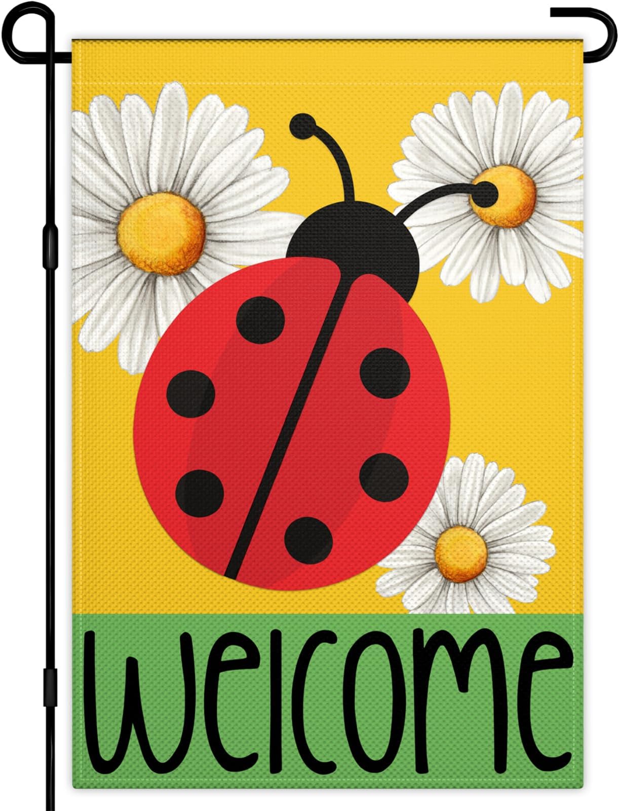 Amazon.com : Ladybug Garden Flags for Outside 12×18 Inch Double Sided ...