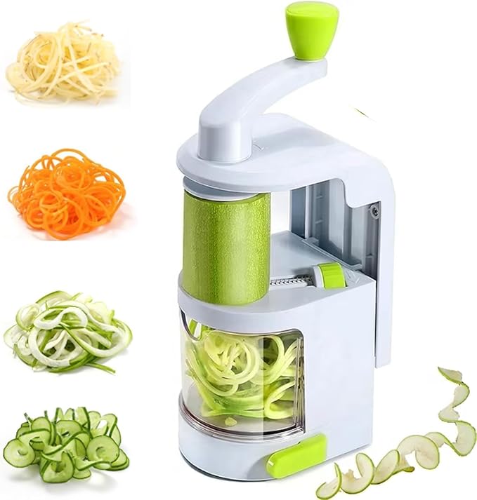 Vegetable Grater,Vegetable Slicer (4-in-1 Rotating Blades) Heavy Duty ...