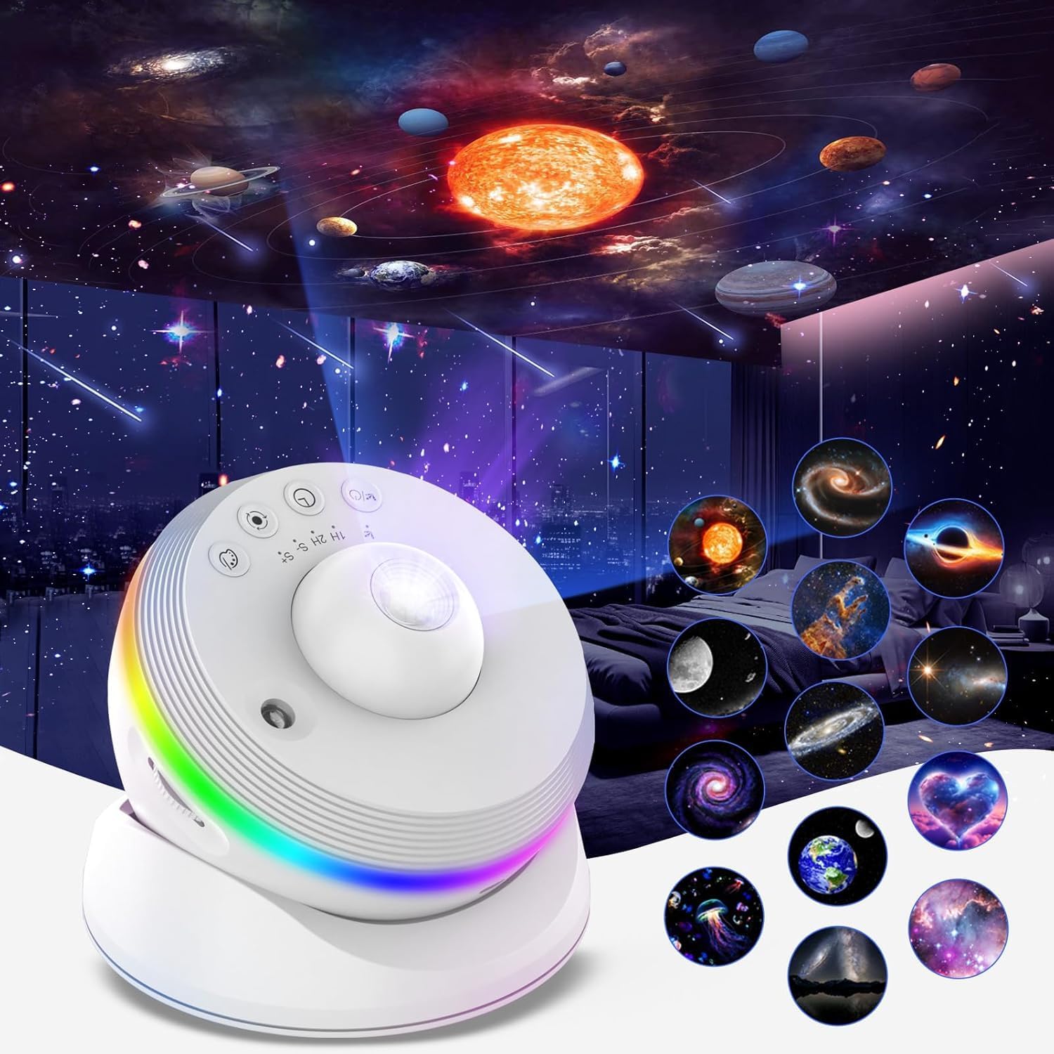 Galaxy Projector for Bedroom, 13 in 1 Planetarium Star Projector Galaxy ...