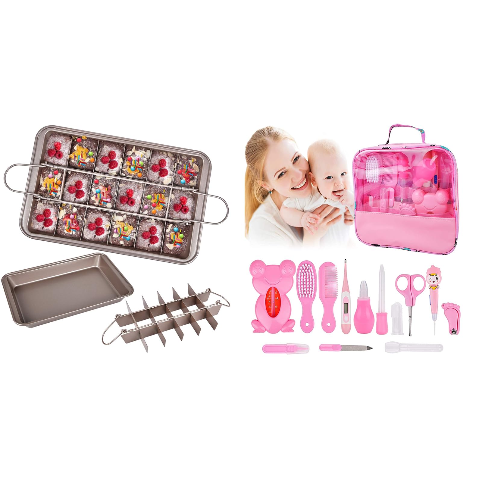 Amazon.com: Milky House Brownie Pans with Dividers, Non Stick Brownie ...