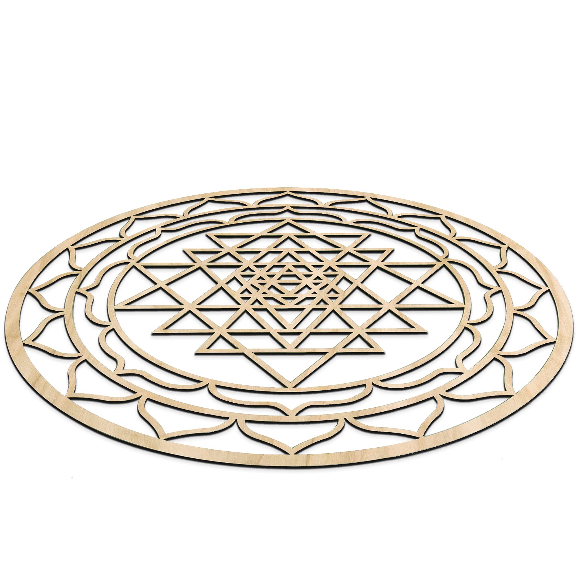 33" Sri Yantra, Sri Chakra, Wooden Wall Art, Zen, Wooden Wall Art Decor ...