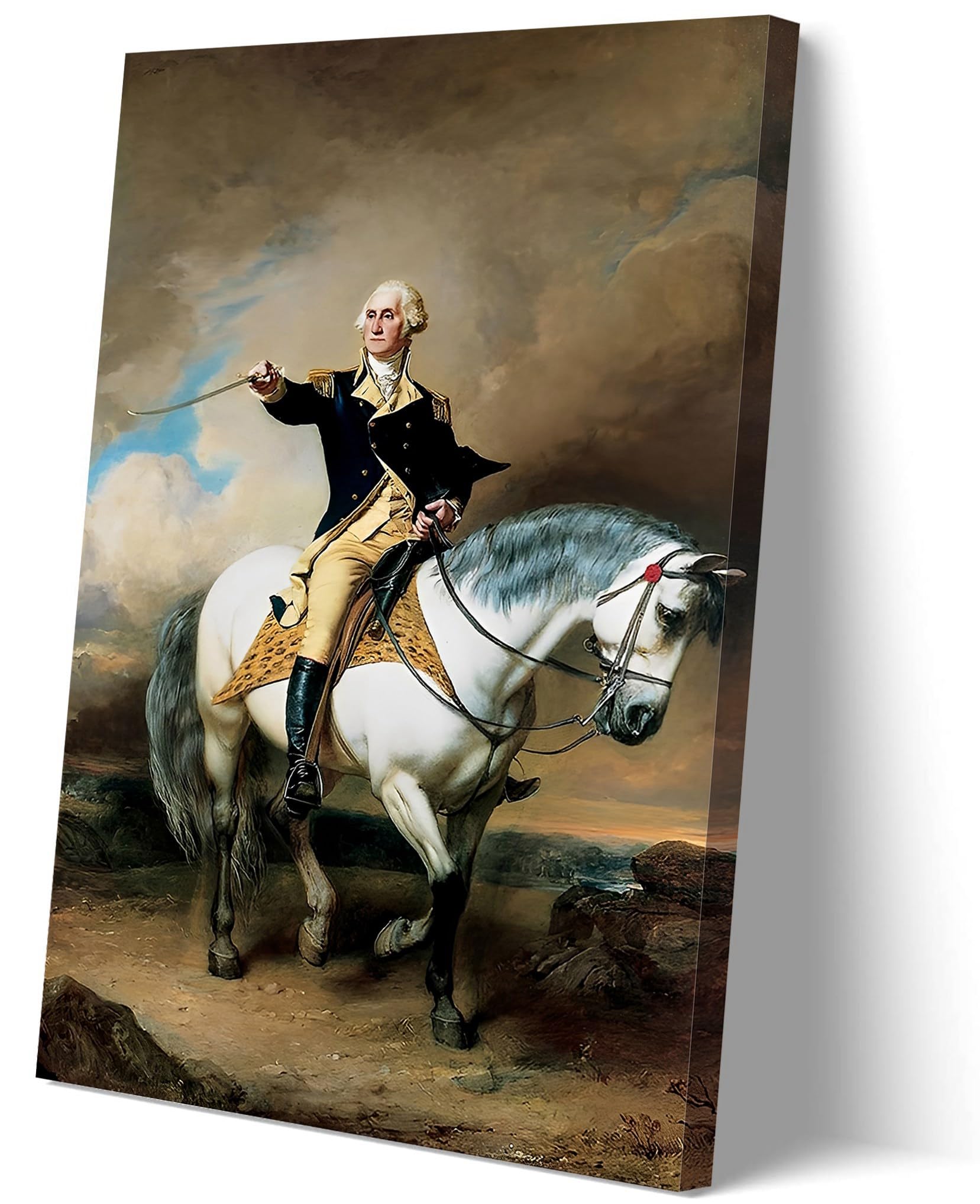 Amazon.com: George Washington Poster Historic Vintage Canvas Print Art ...