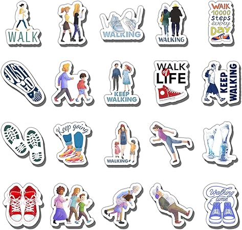 Amazon.com: GOLEEX 20 Pack Pcs Waterproof Vinyl Walking Sticker Bulk ...