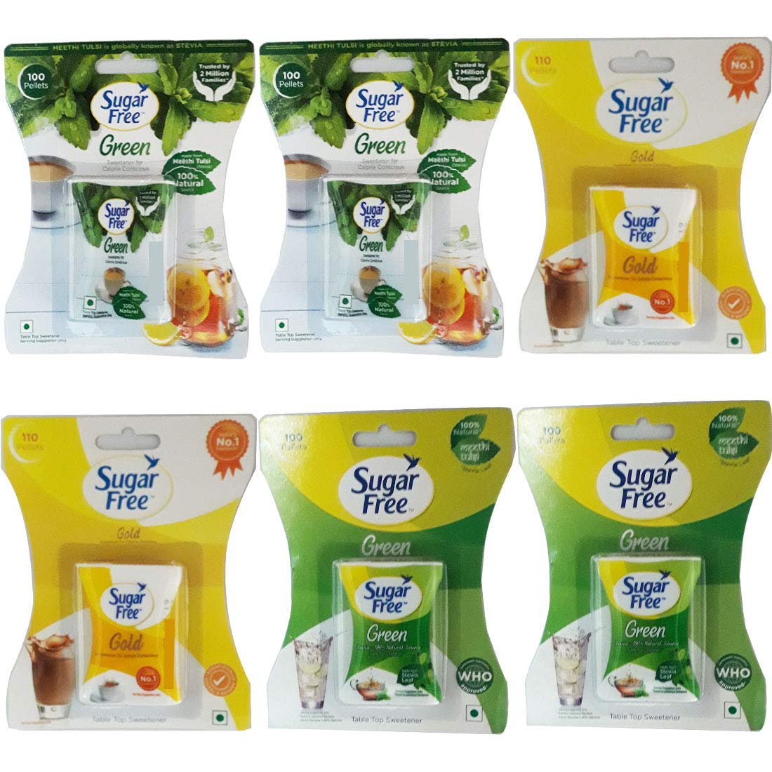 Buy EACH COMBO PACK CONTAINS - 2 SUGAR FREE GOLD 110 PELLETS + 2 SUGAR ...