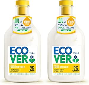Amazon | ECOVER(エコベール) エコベール 柔軟剤 本体 ガーデニア&バニラの香り 750ml×2個 ecover ファブリックソフナー 洗濯 赤ちゃん 日用品 ベビー ...