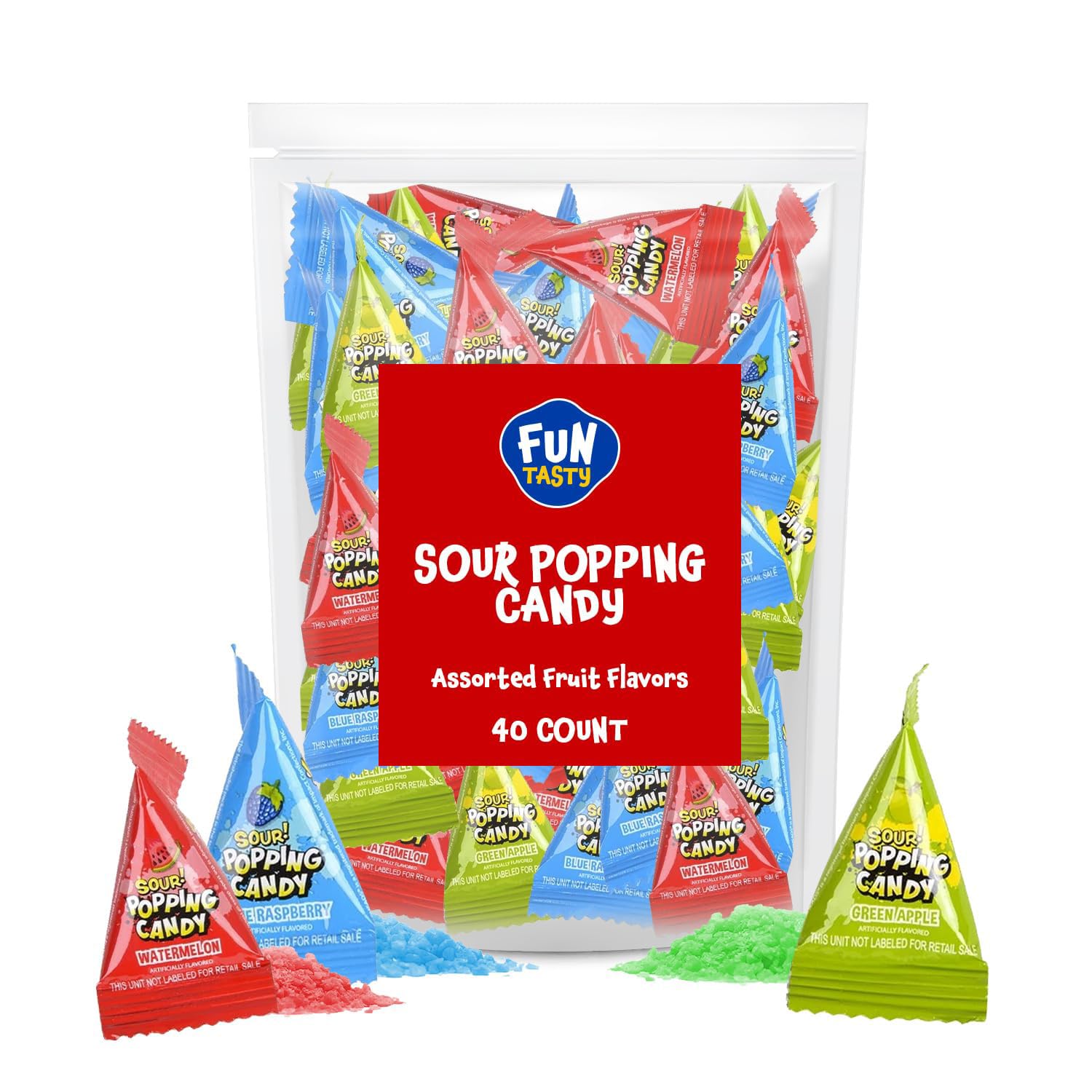 Amazon.com : Sour Popping Rocks - 40 Count Bag - Sour Popping Halloween ...