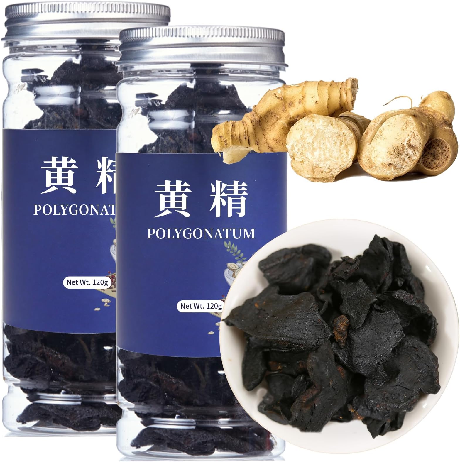 Amazon.com : Rhizoma Polygonati Chinese Medicinal Materials Huang Jing ...