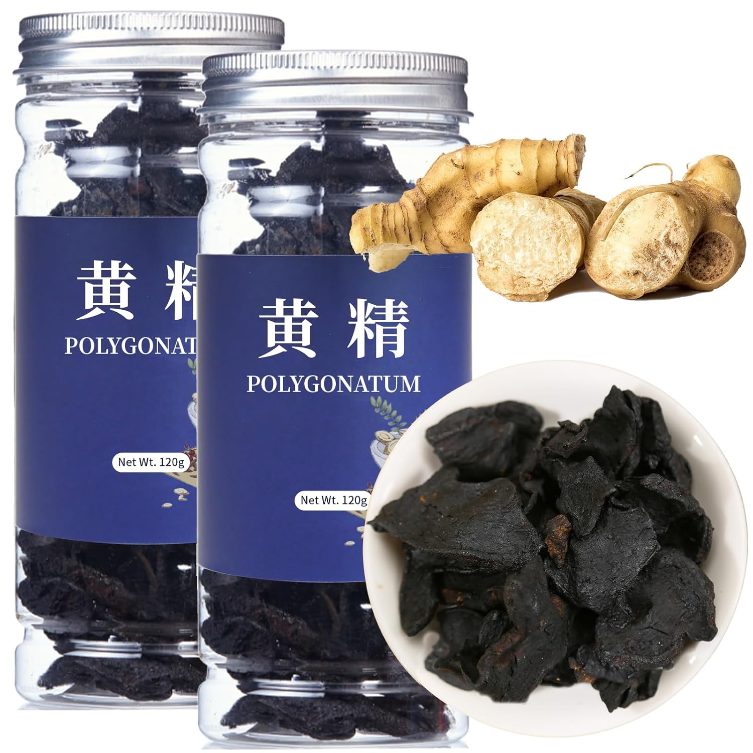 Amazon.com : Wanhua Hall Rhizoma Polygonati,HuangJing 8.5oz/240g ...