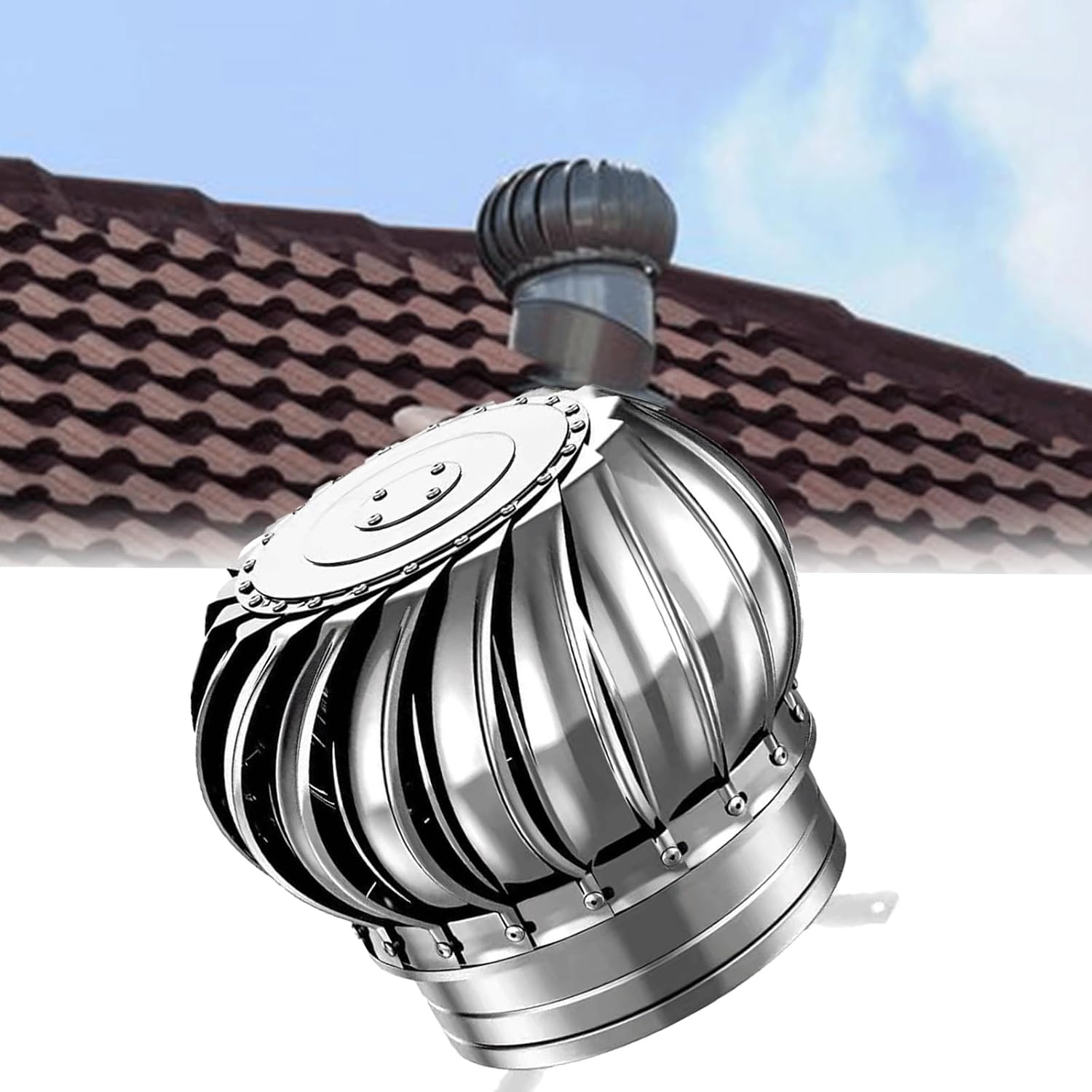 Roof Wind,Stainless Steel Turbine Ventilator Vents Exhaust Wind ...