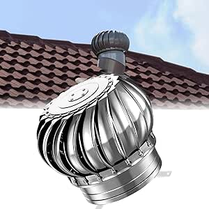 Roof Wind,Stainless Steel Turbine Ventilator Vents Exhaust Wind Turbines Cap Roof Flue Vent ...