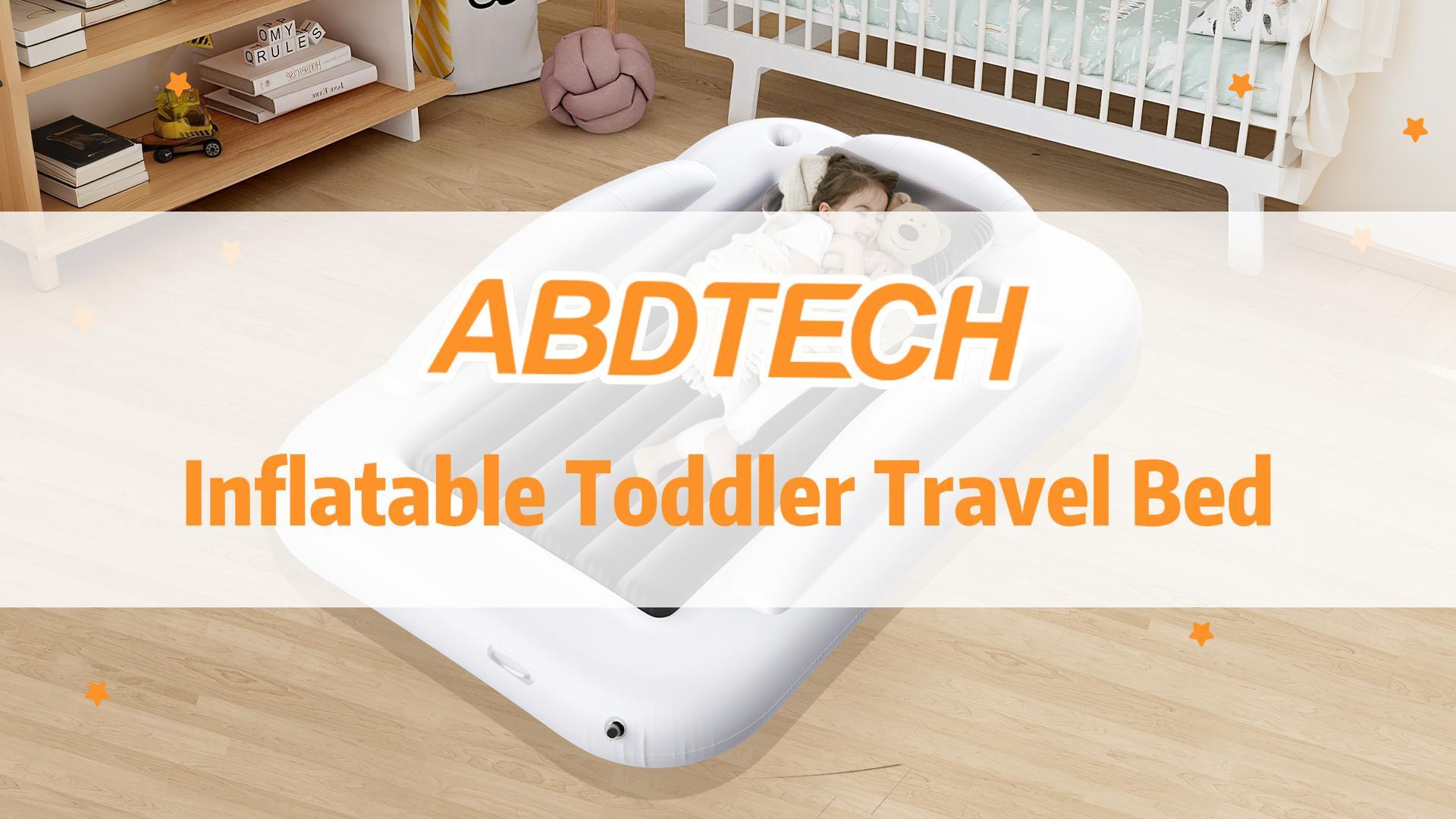 QPAU Inflatable Toddler Travel Bed With Tent, Baby Crib Tent, Portable ...