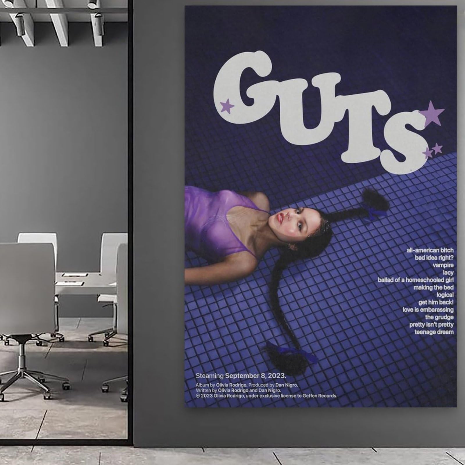 Snapklik.com : Olivia Poster Rodrigo Guts Album Cover Canvas Art Poster ...