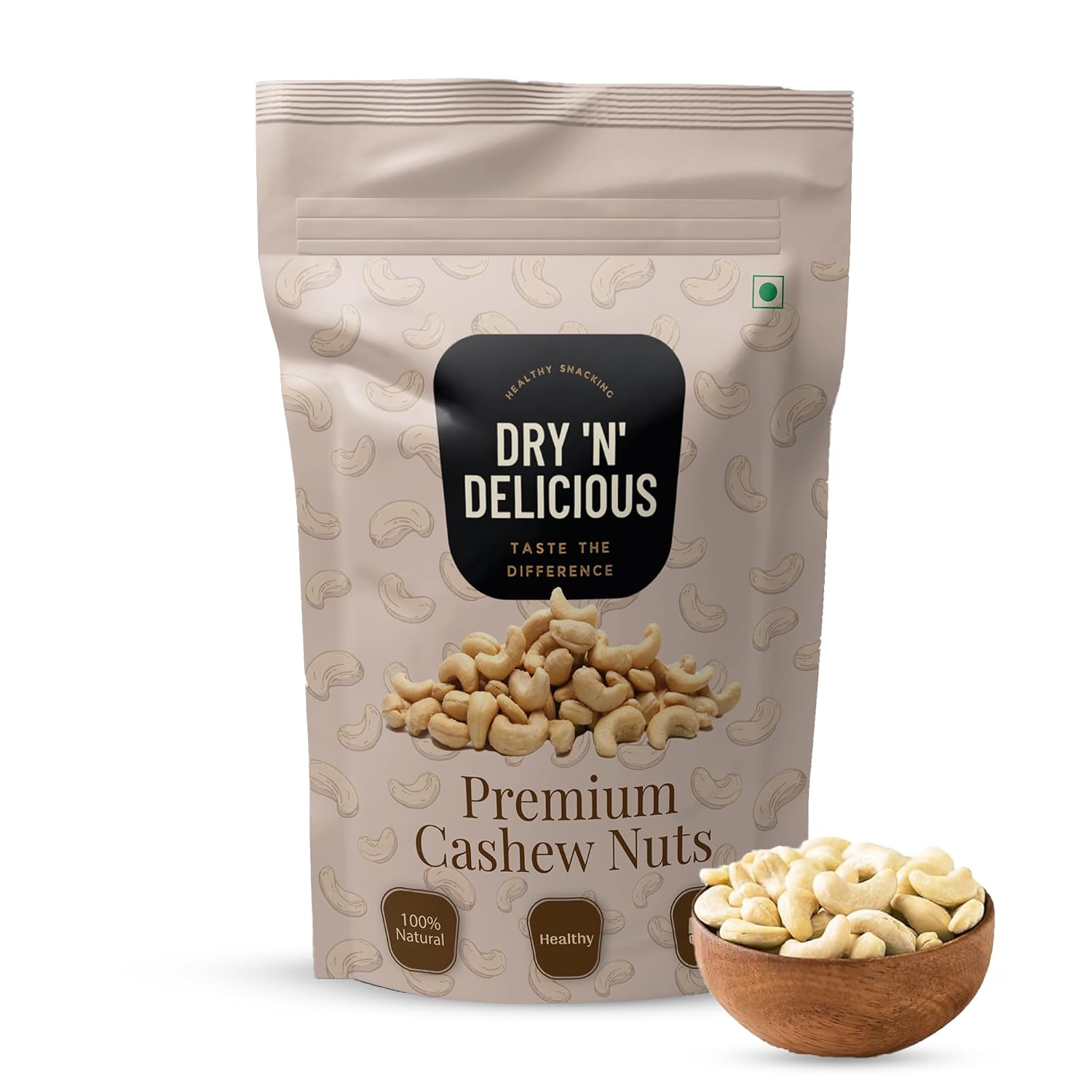 DRY 'N' DELICIOUS Natural Premium Cashews Nutritious & Delicious 1KG ...