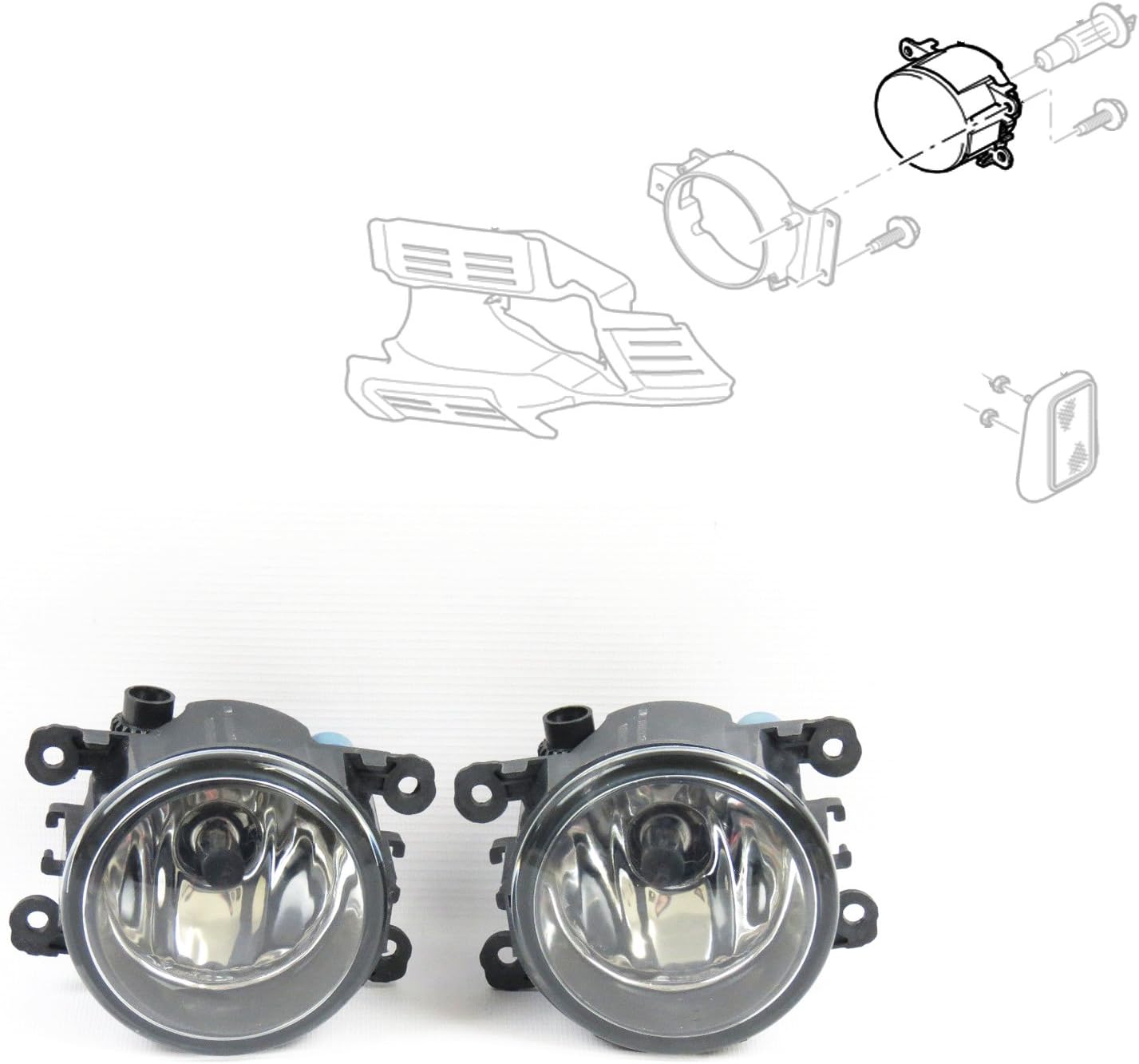 2 X OEM Fog Lamp Light Small Type with Bulbs Fits Transit 1209177 ...