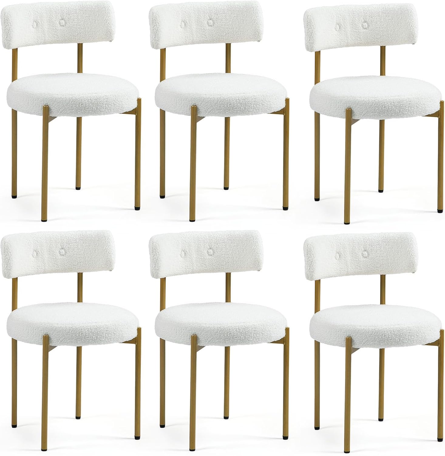 AVAWING Boucle Dining Chairs Set of 6, Modern Bahrain | Ubuy