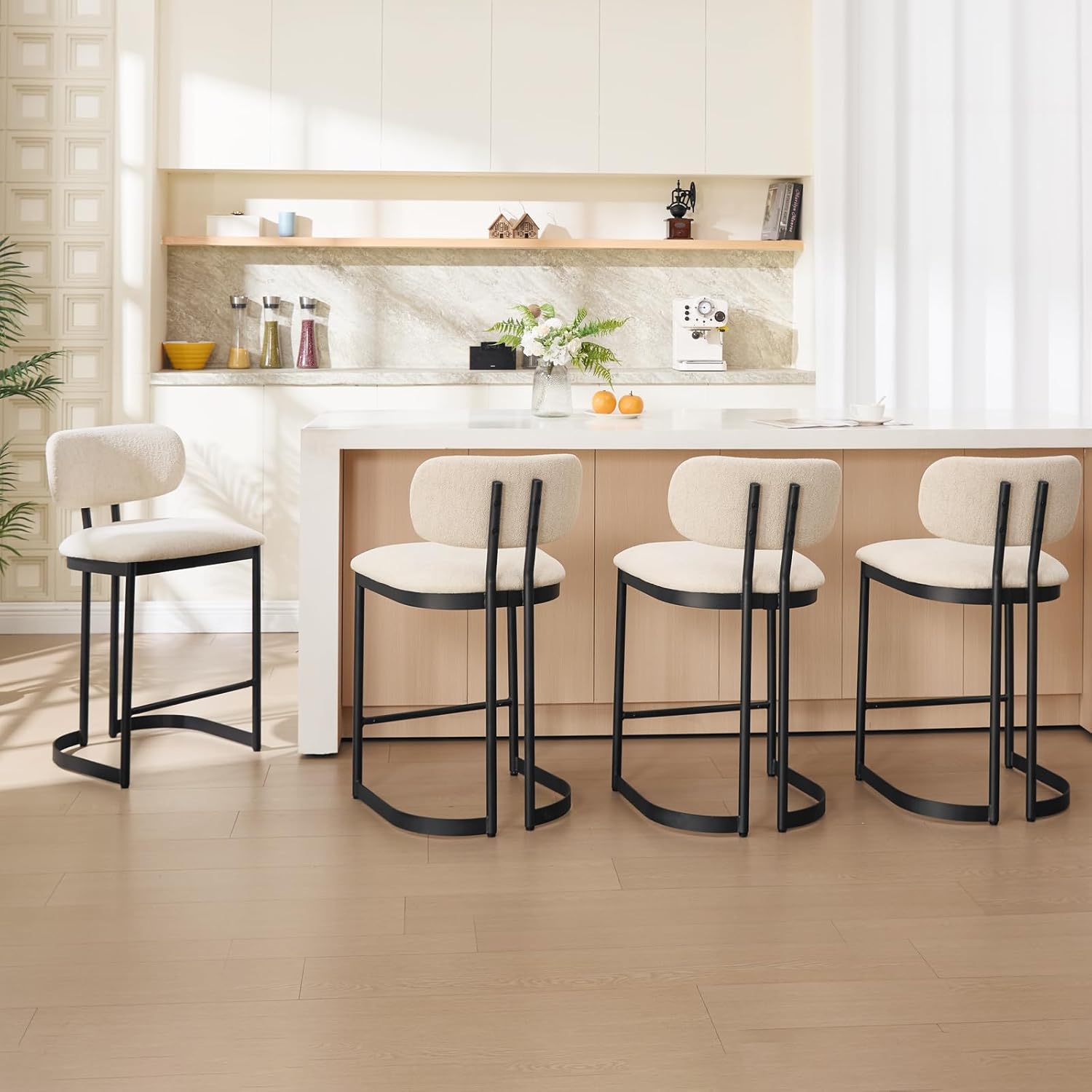 Amazon.com: Flouki Counter Height Counter Stools Set of 4, 26" Counter ...